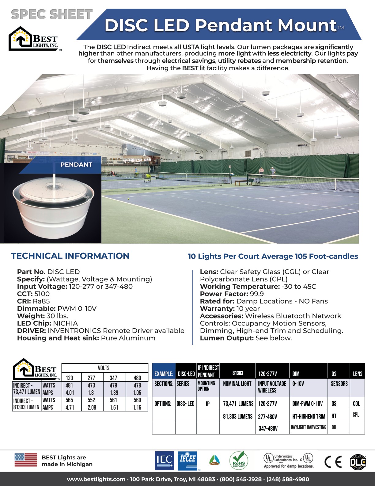 Best Lights Spec Sheet Catalog