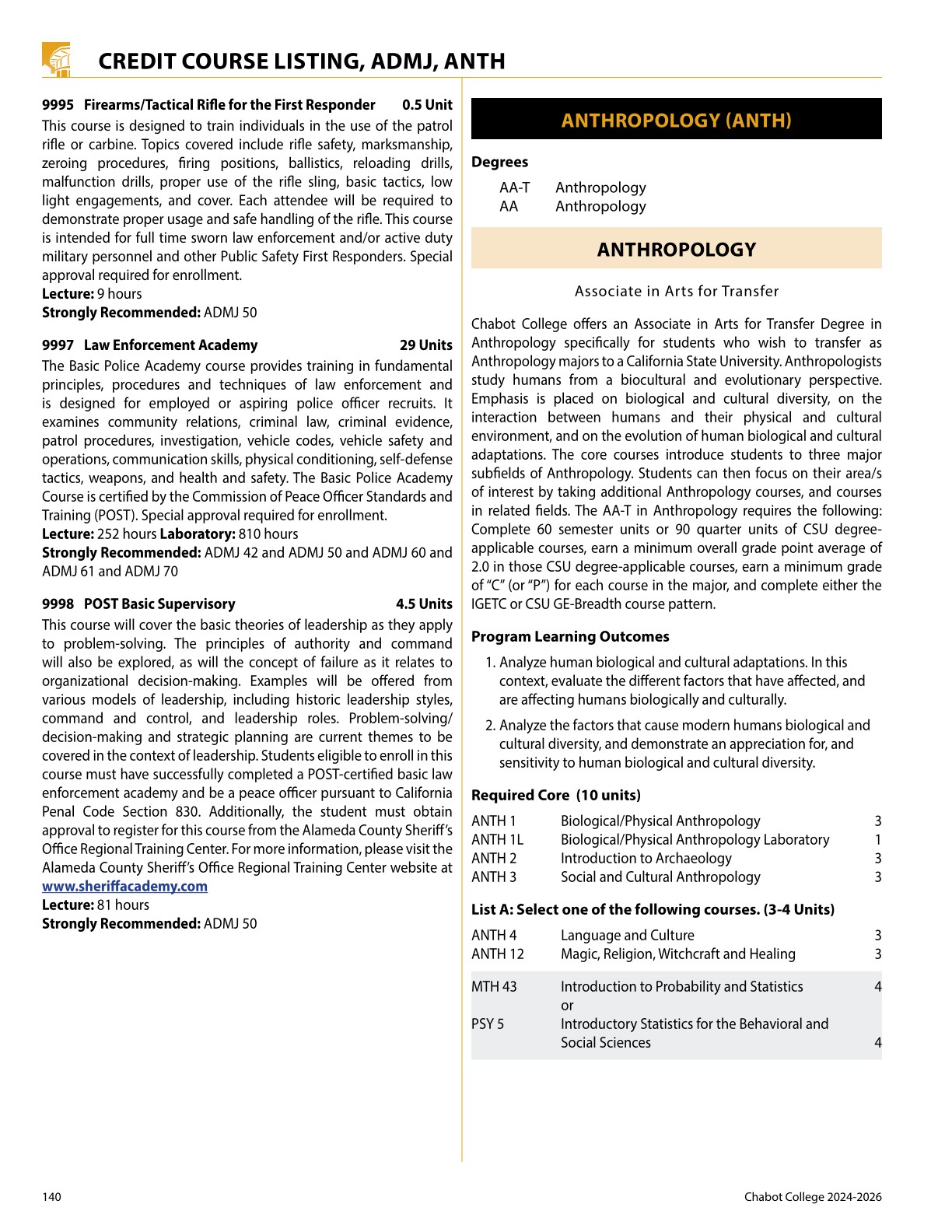 2024-2026 Chabot College Catalog