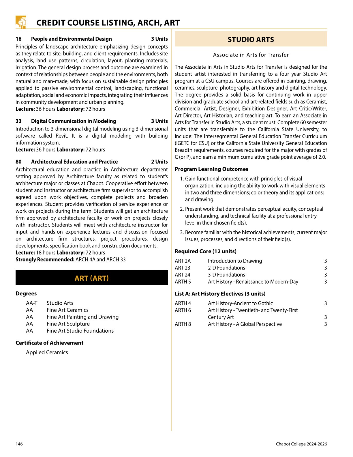 2024-2026 Chabot College Catalog