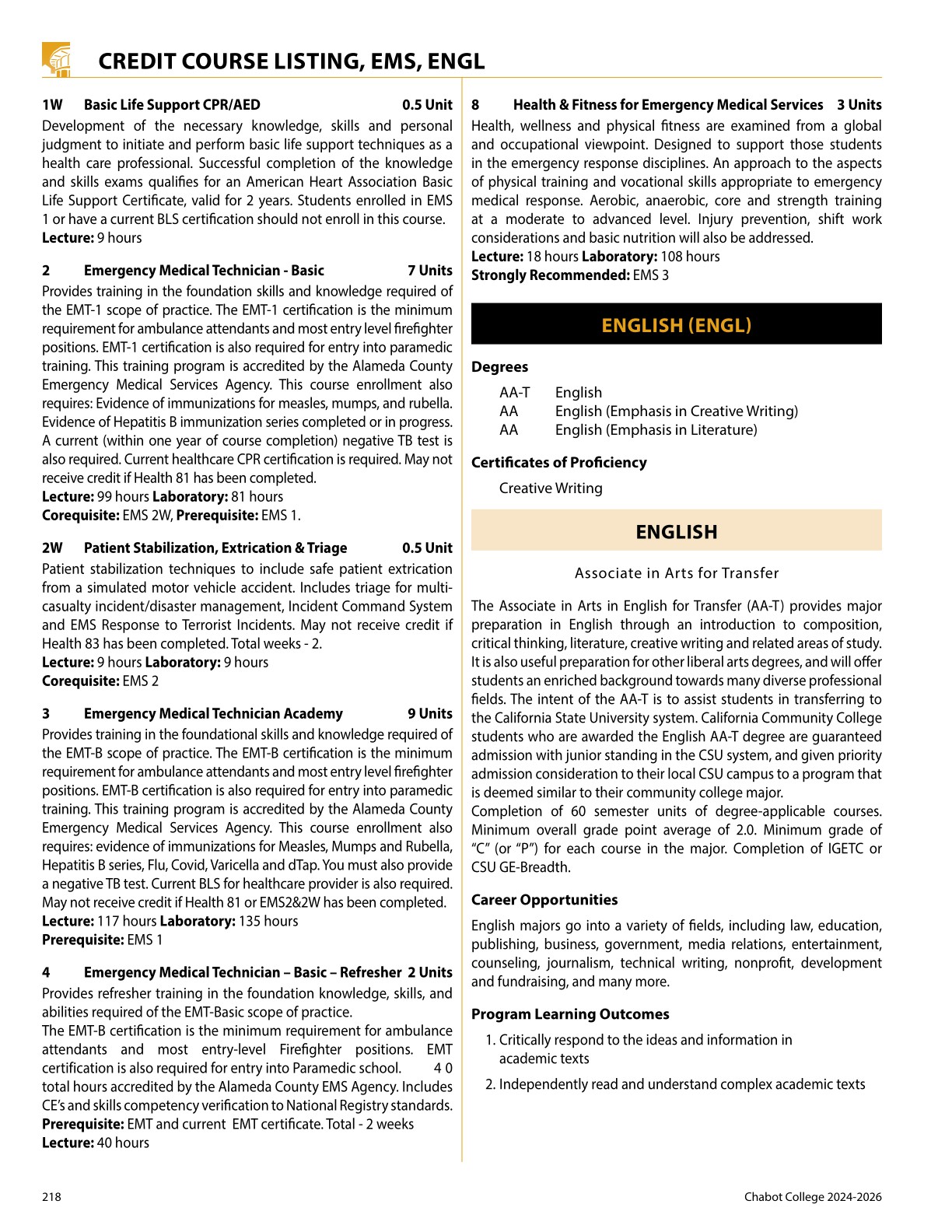 2024-2026 Chabot College Catalog