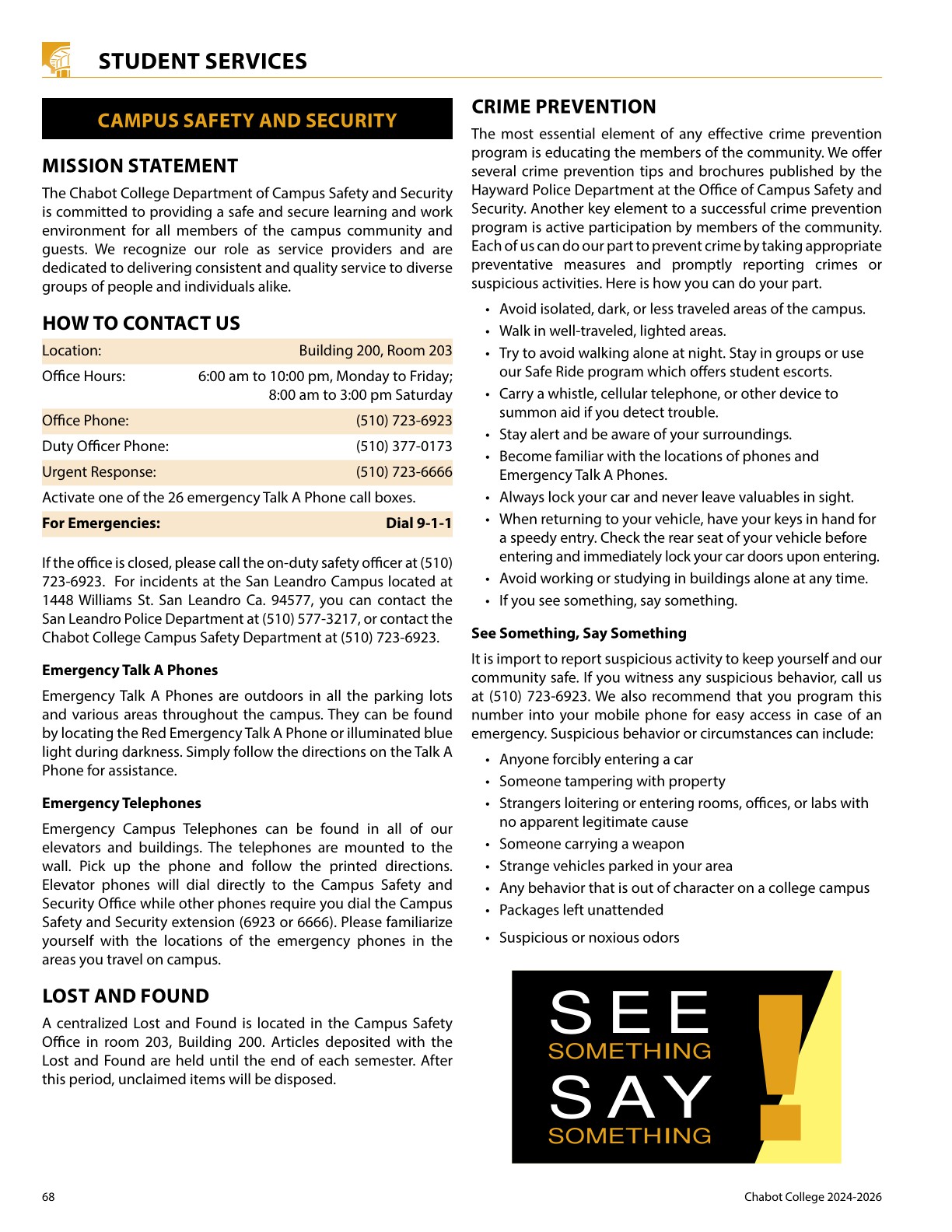 2024-2026 Chabot College Catalog