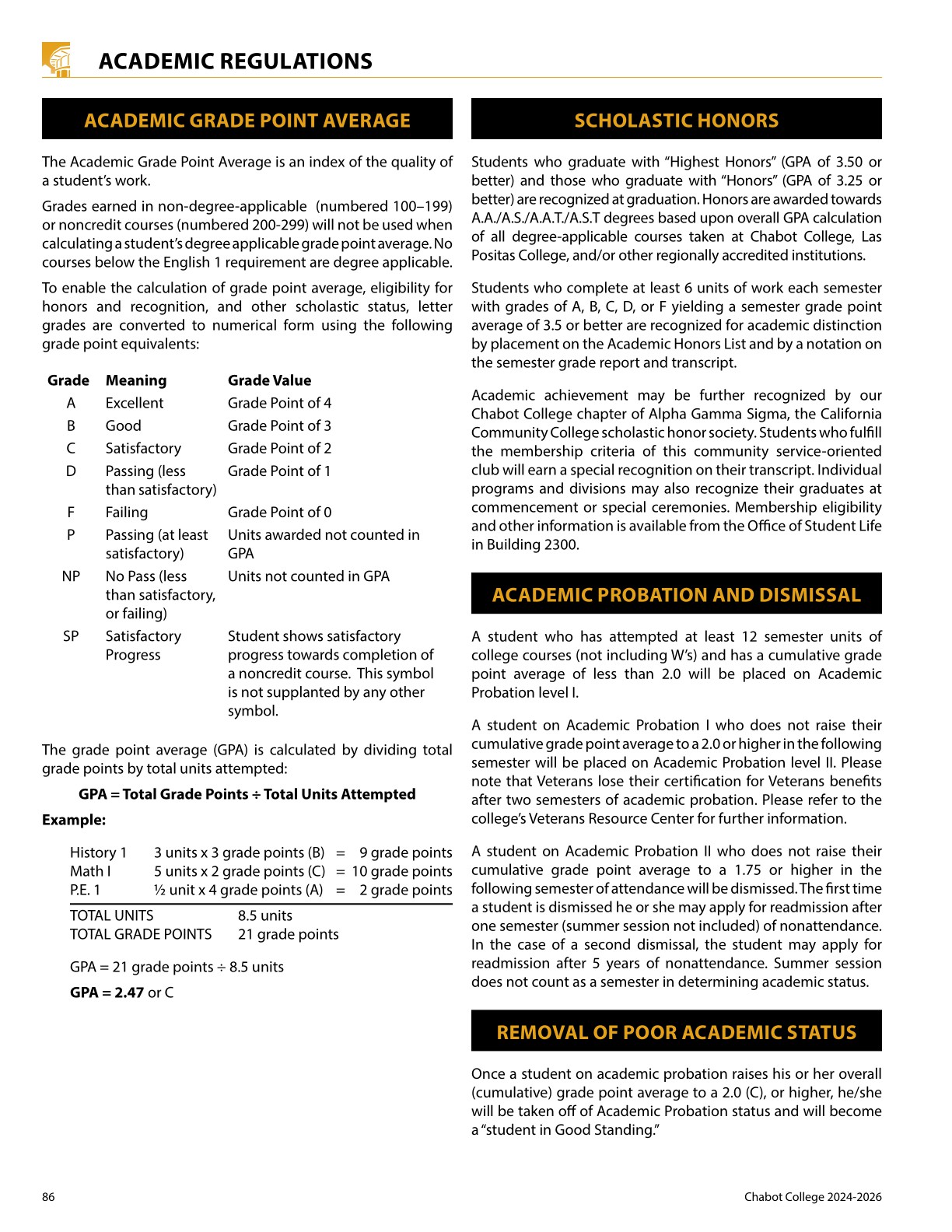 2024-2026 Chabot College Catalog