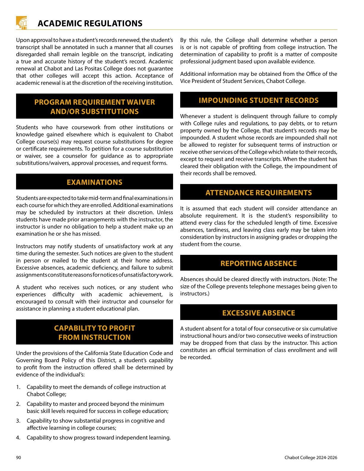 2024-2026 Chabot College Catalog