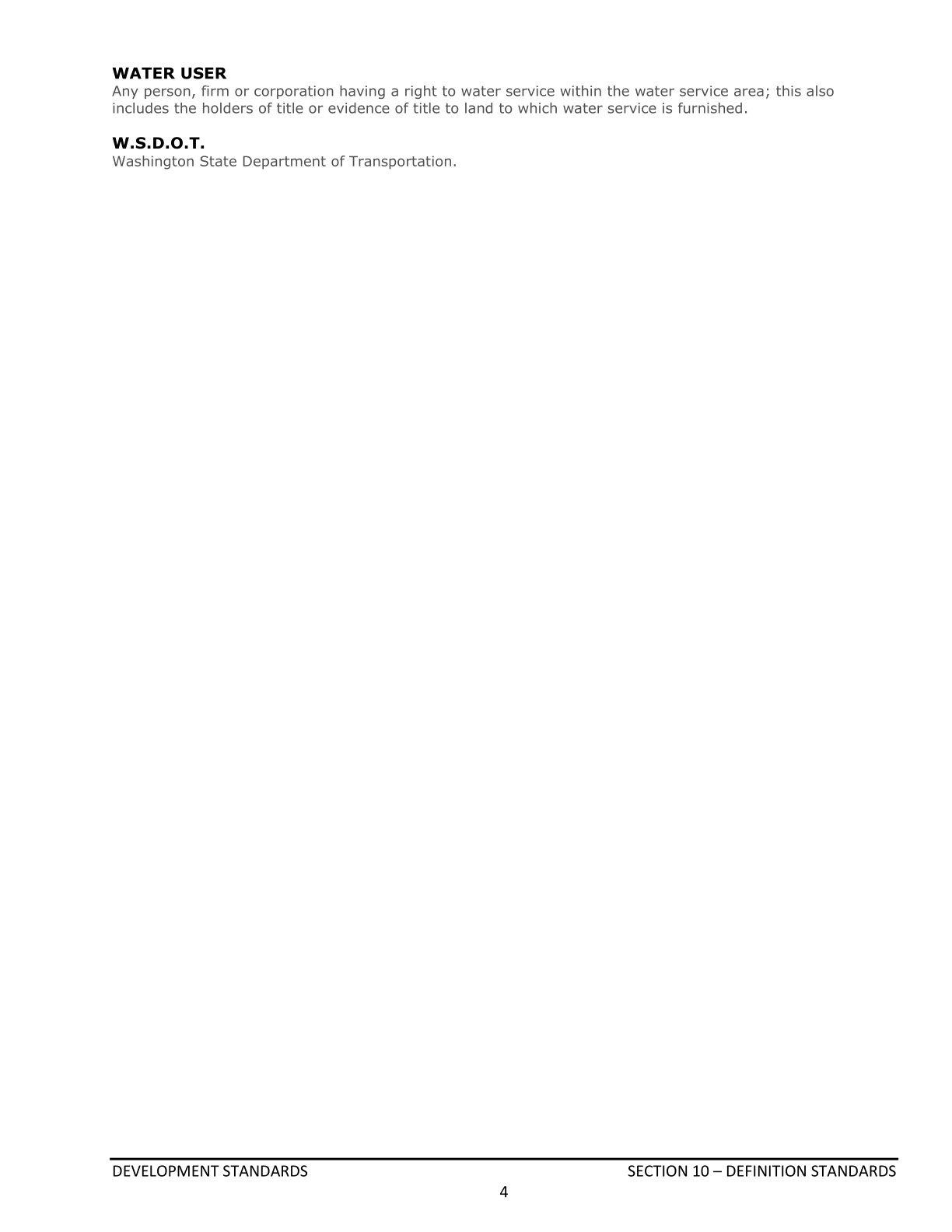 Public Works Development Standards