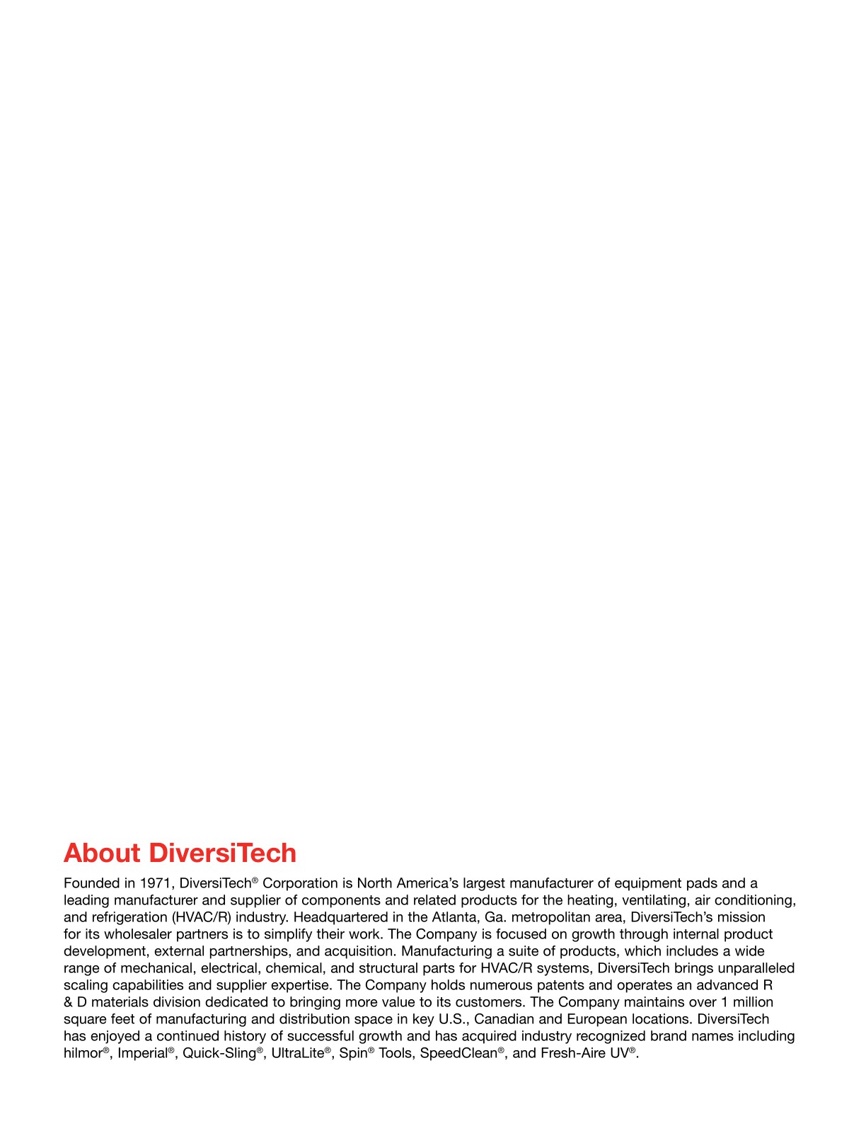 DiversiTech Catalog