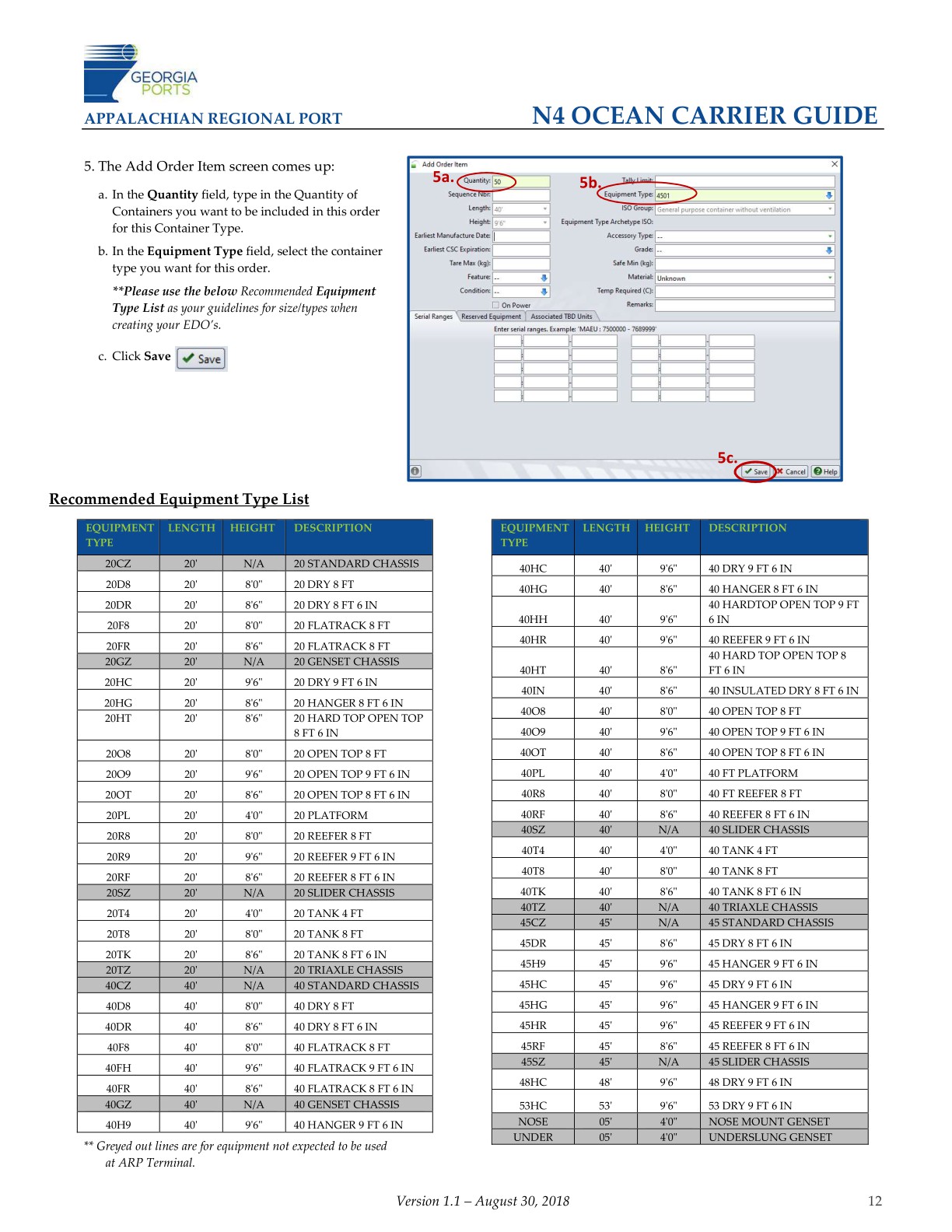 N4 Ocean Carrier Guide