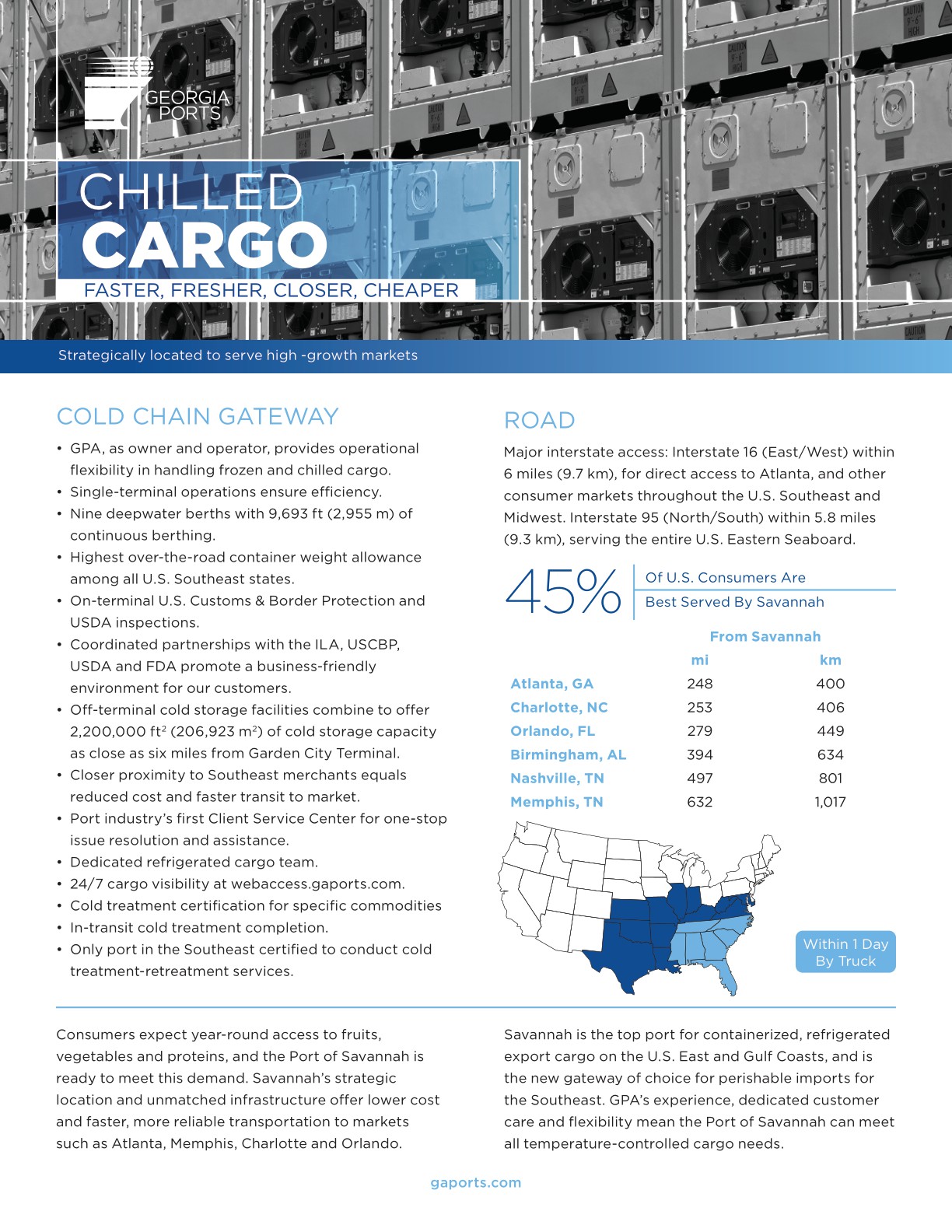 Chilled Cargo Fact Sheet