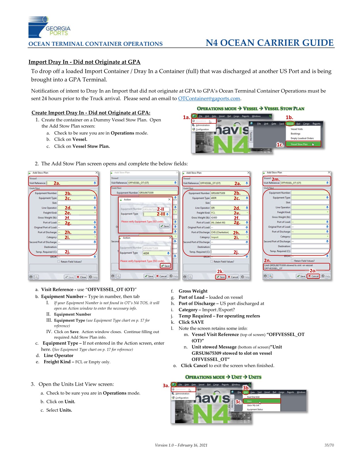 GPA Ocean Terminal N4 Carrier Guide