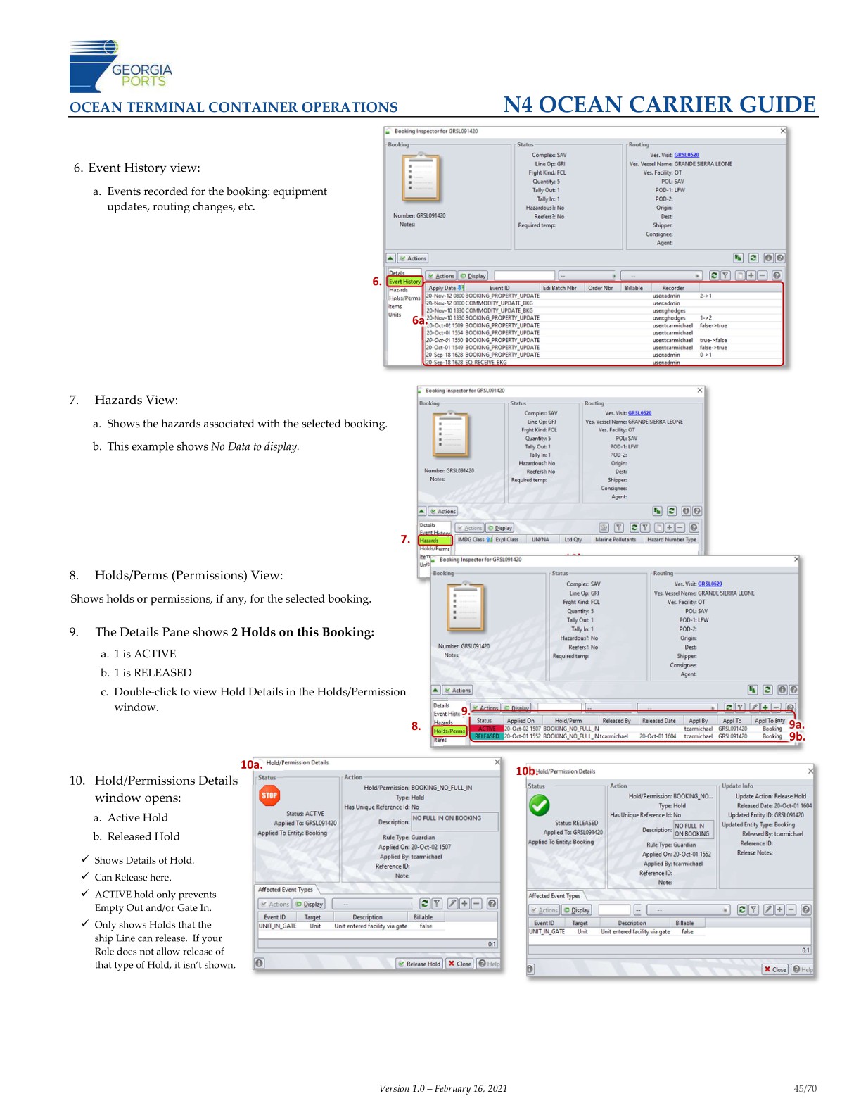 GPA Ocean Terminal N4 Carrier Guide