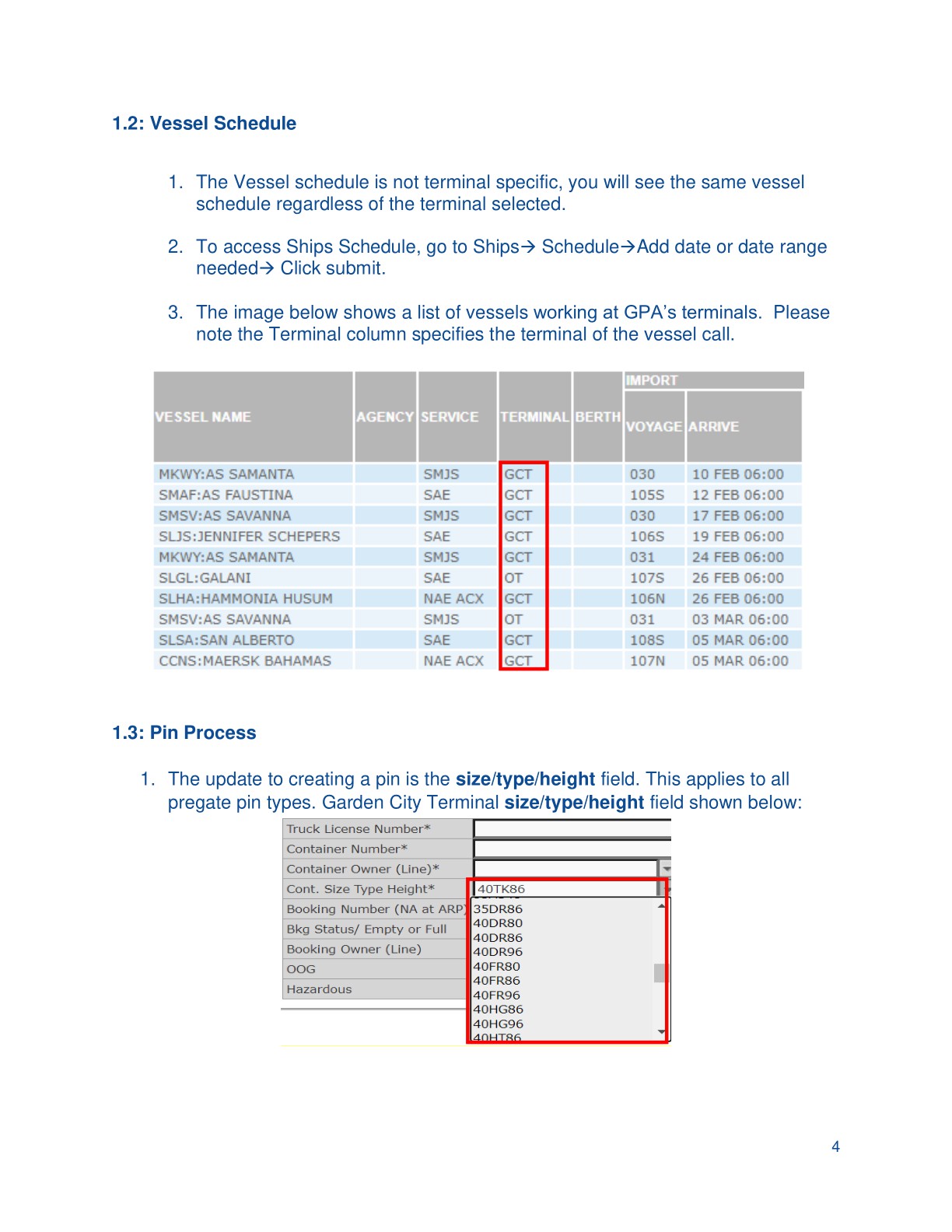 GPA Ocean Terminal Webaccess Guide