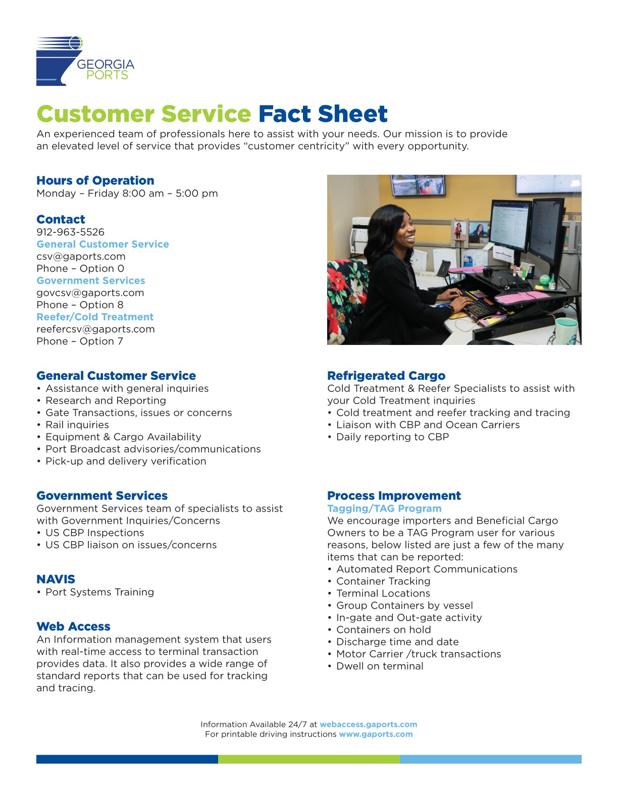 Customer Service Fact Sheet