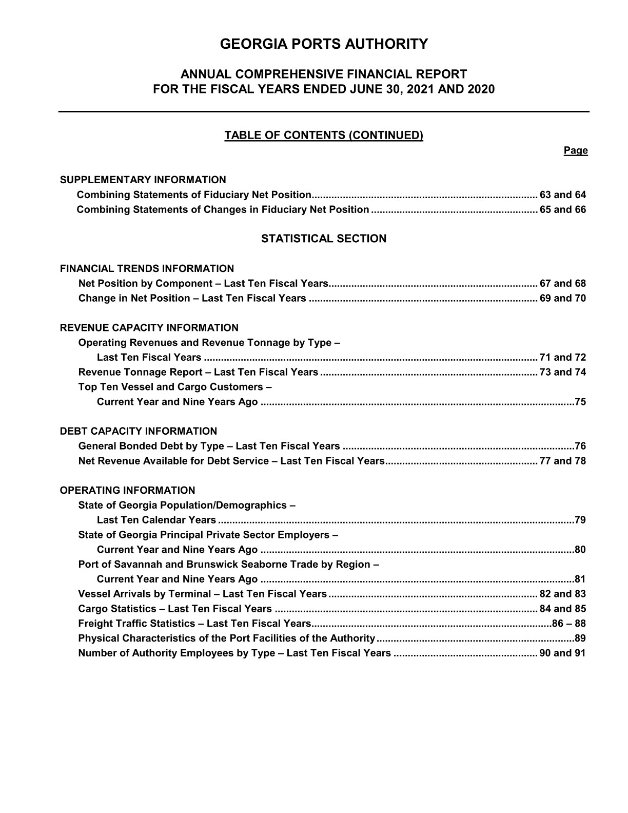 Annual Comprehensive Financial Report Fiscal Years Ended June 30, 2021 ...