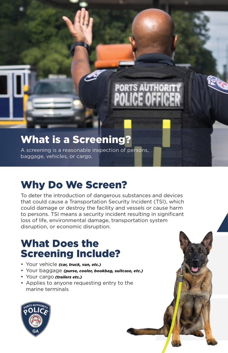 Port Police Screening Pamphlet