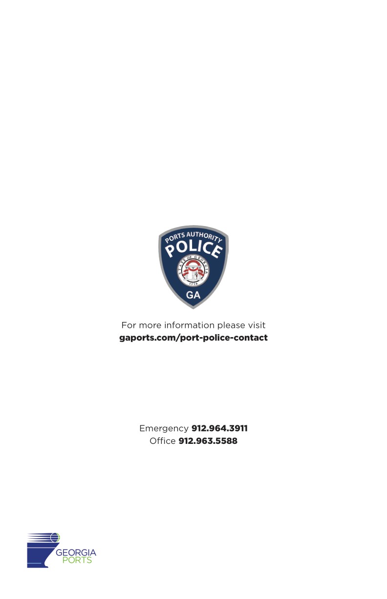 Port Police Screening Pamphlet