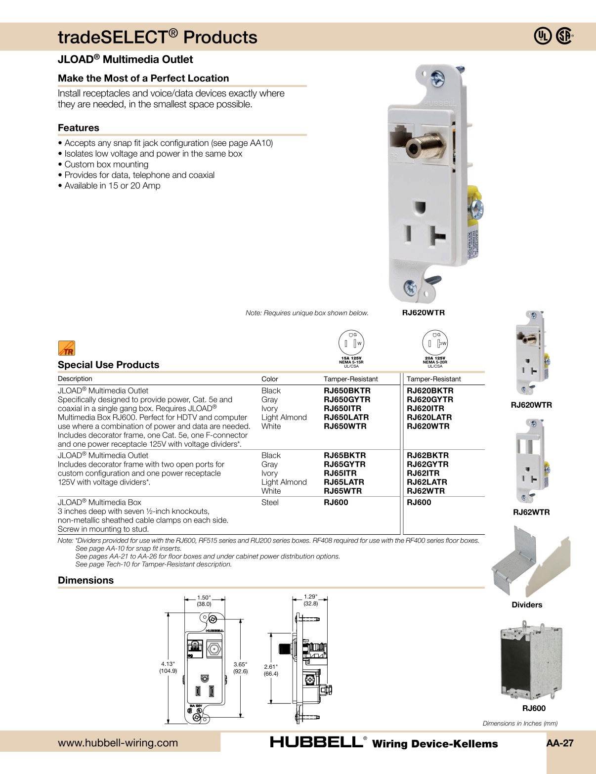 Hubbell Wiring Device-Kellems Catalog