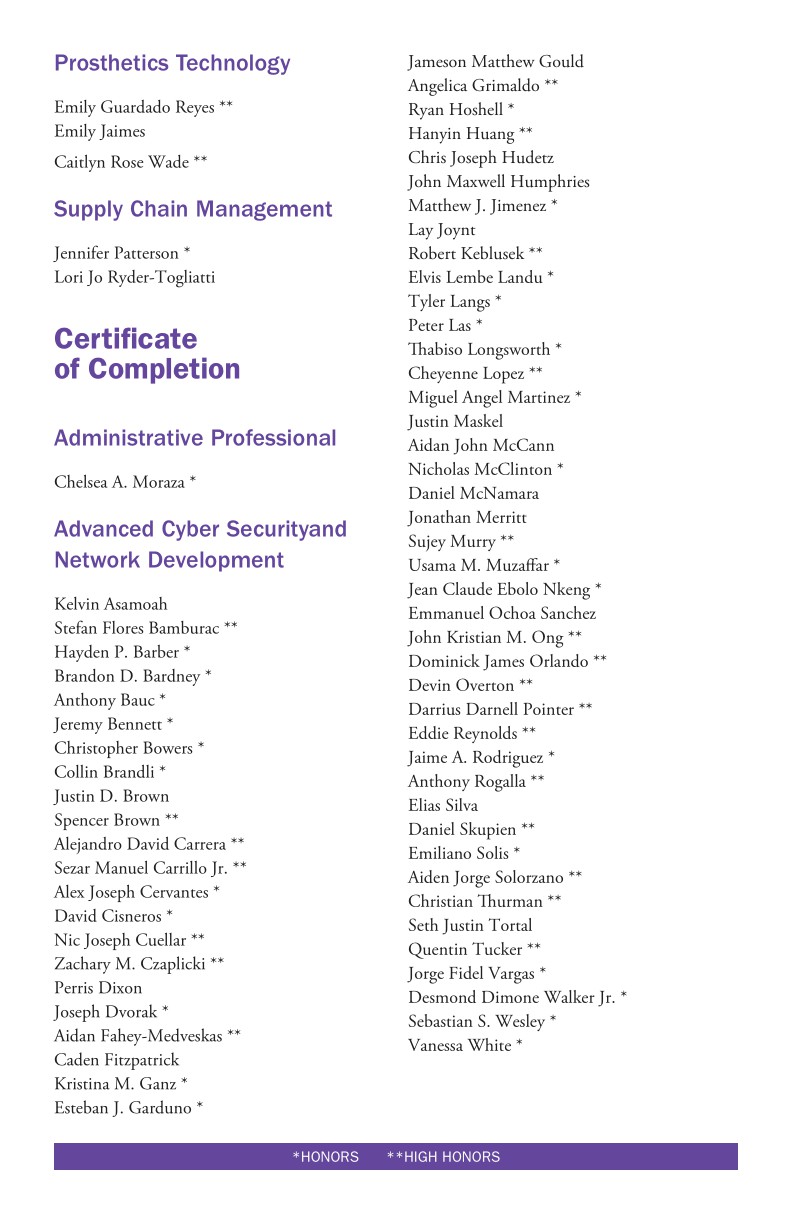 2025 JJC Graduation Program