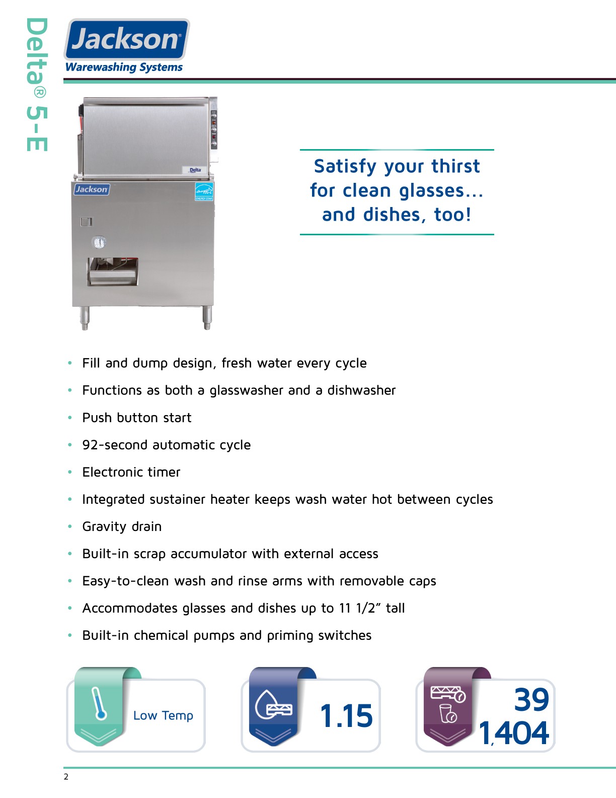Delta 5-E Spec Sheet