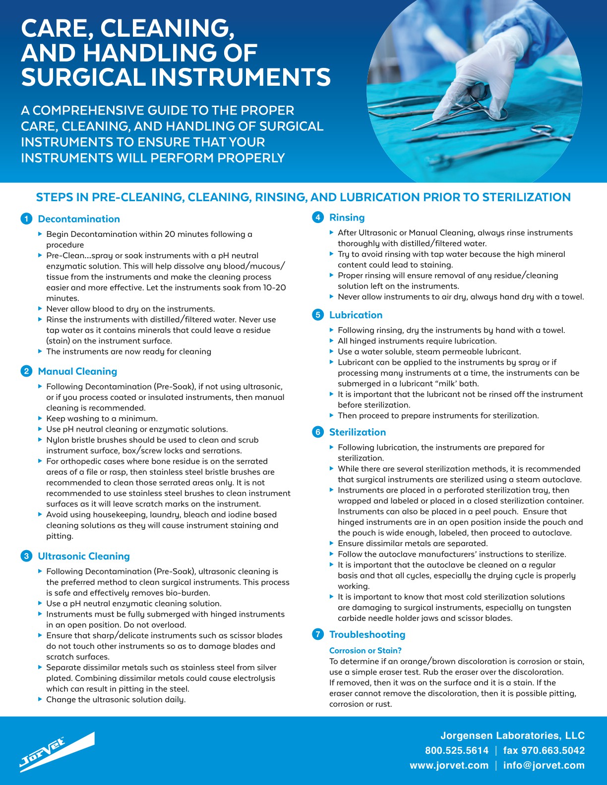 Surgical Instrument Cleaning Care Steps Literature – LITInstrumentCare
