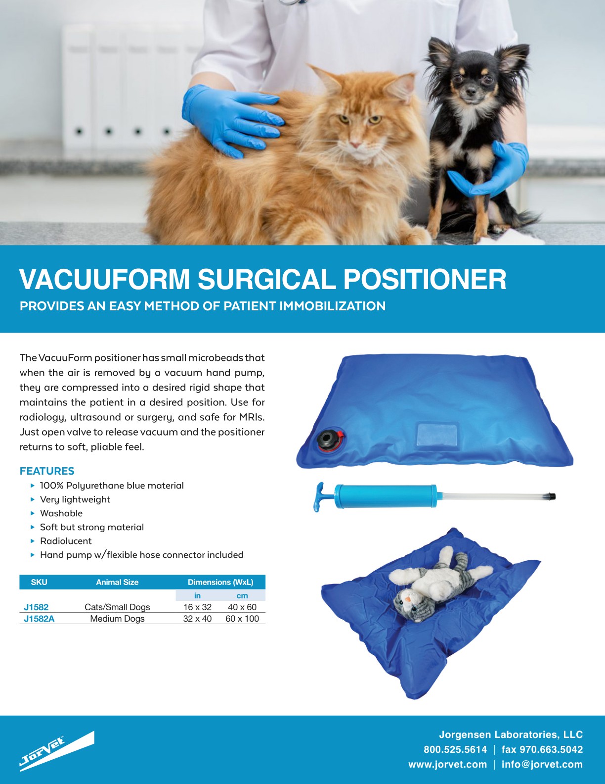 VacuuForm Surgical Positioner Literature – LITJ1582 J1582A