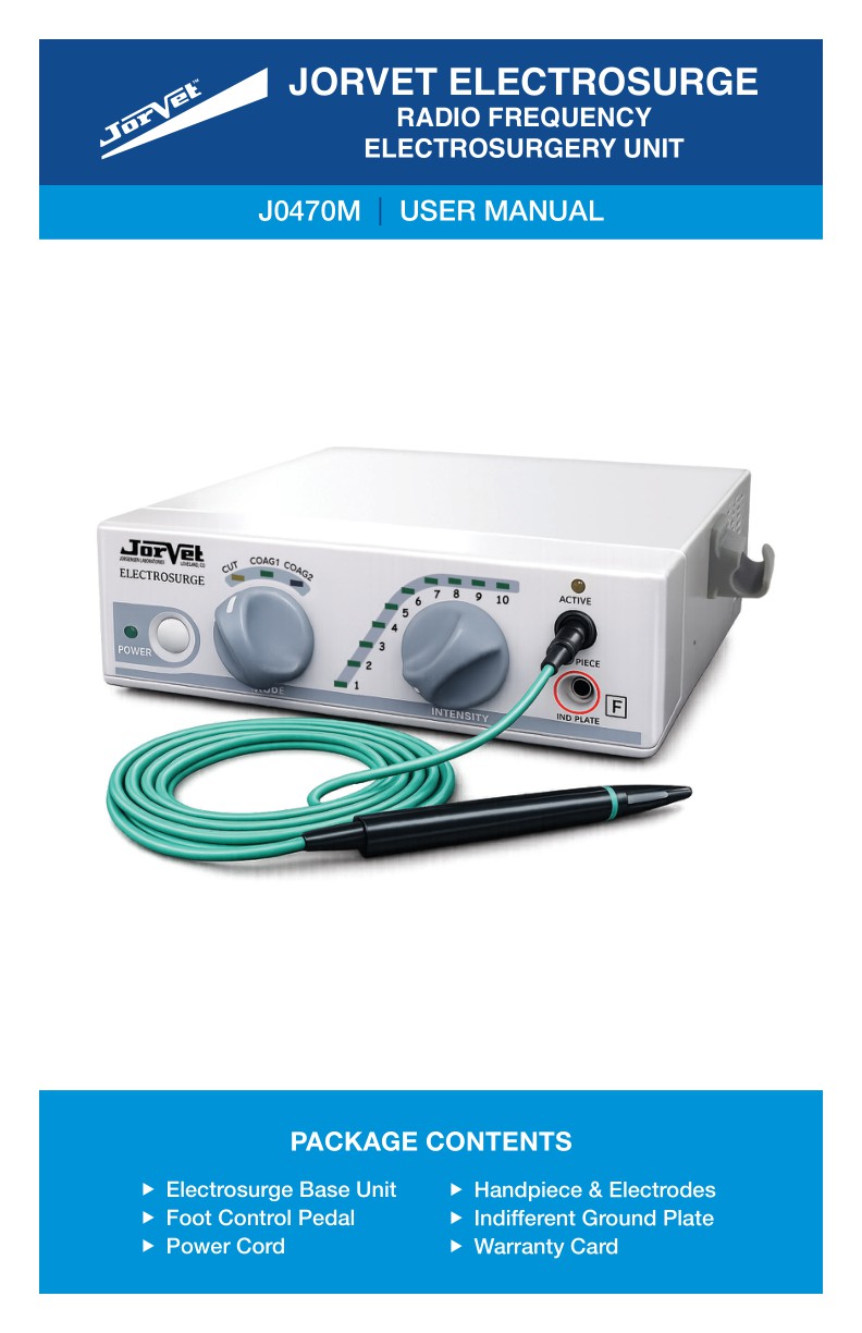 Electrosurge Radio Frequency Unit User Manual – MANJ0470M
