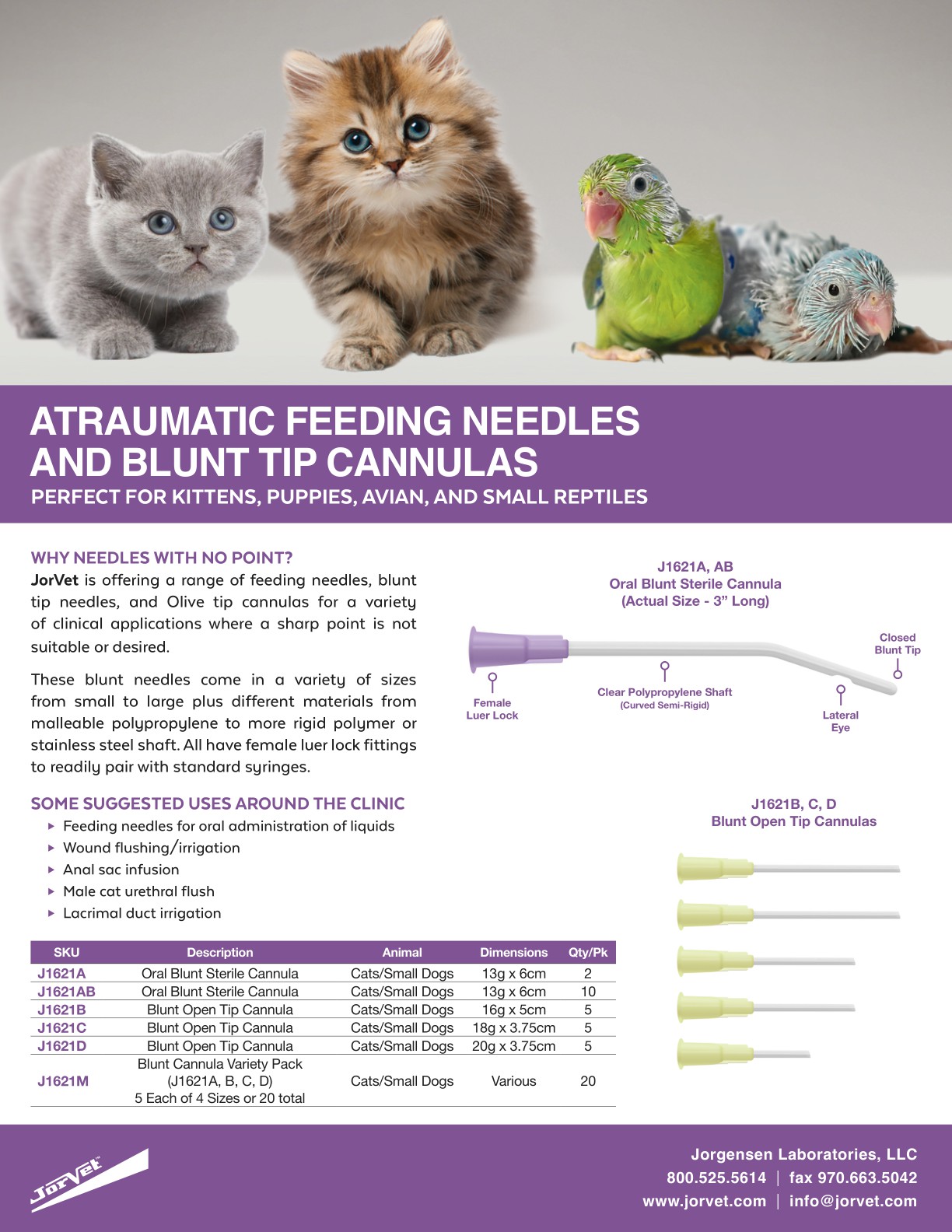 Atraumatic Feeding Needles & Blunt Tip Cannulas Literature – LITCannulas