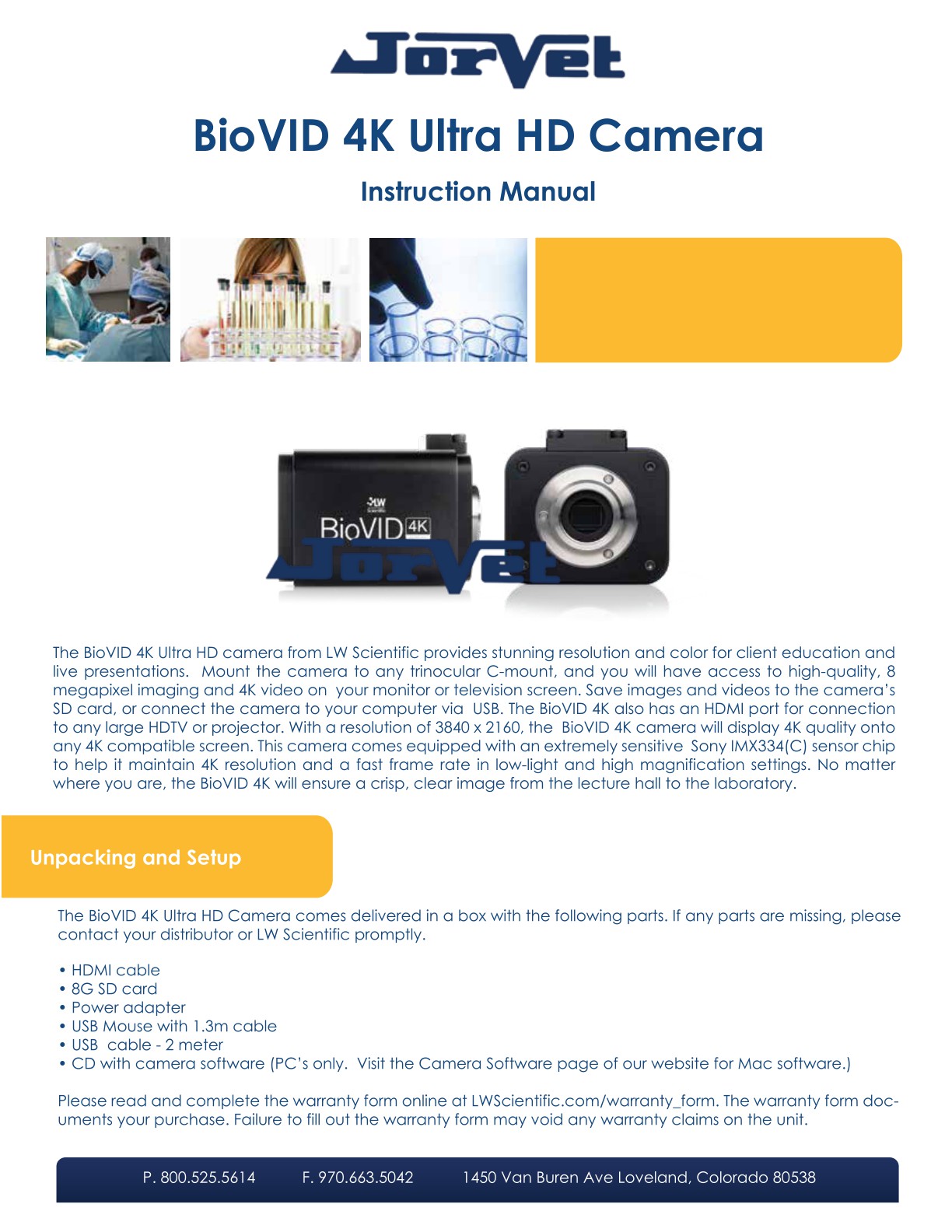 BioVid 4K Ultra HD Camera Manual – MANJ0822BV4K