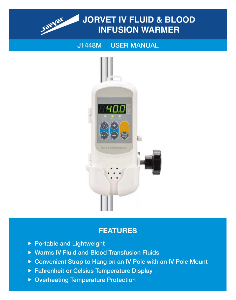 IV Fluid & Blood Infusion Warmer Manual – MANJ1448m