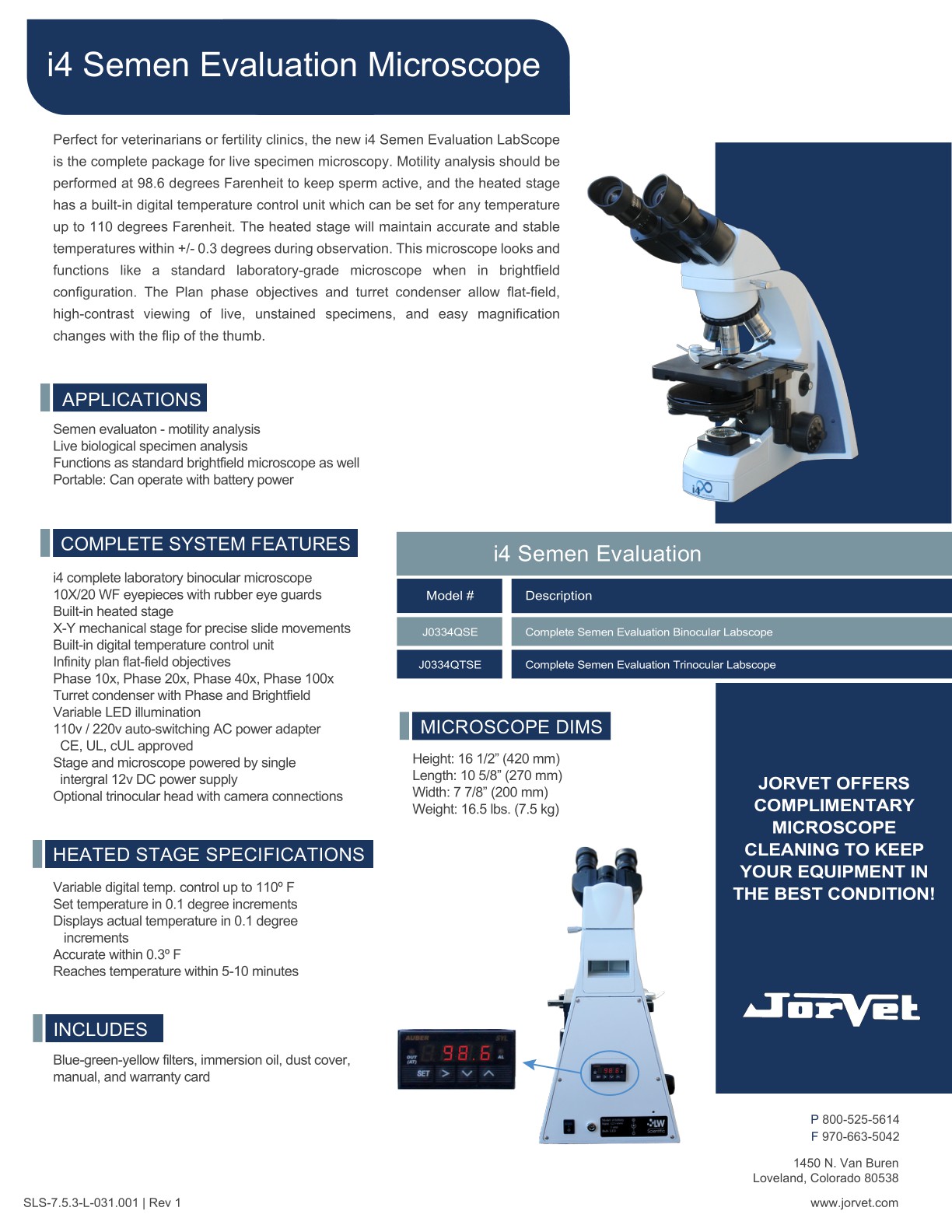 i4 Semen Evaluation Microscope Literature – LITJ0334QSE