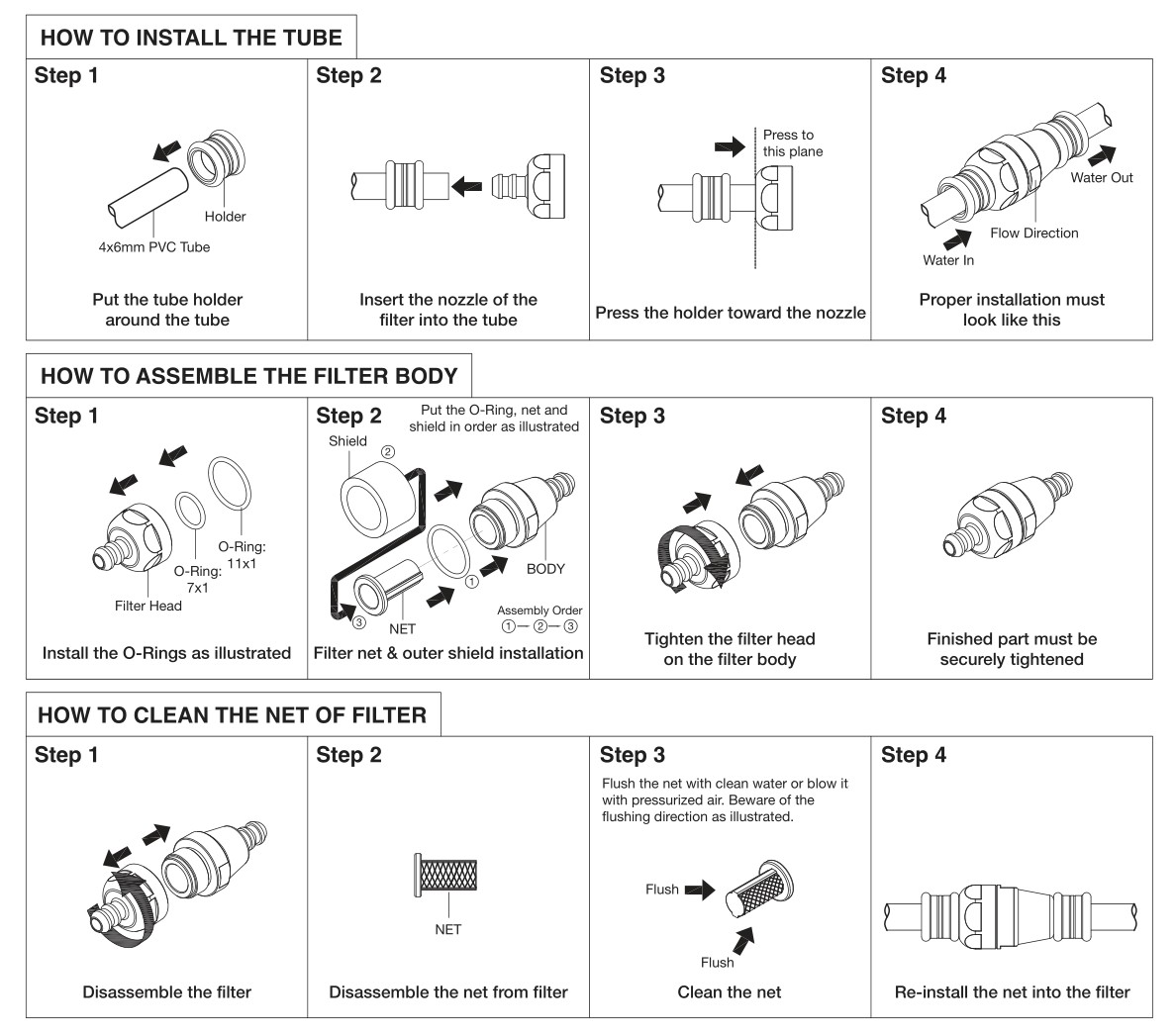In-Line Water Filter Manual – MANJ0452d13m