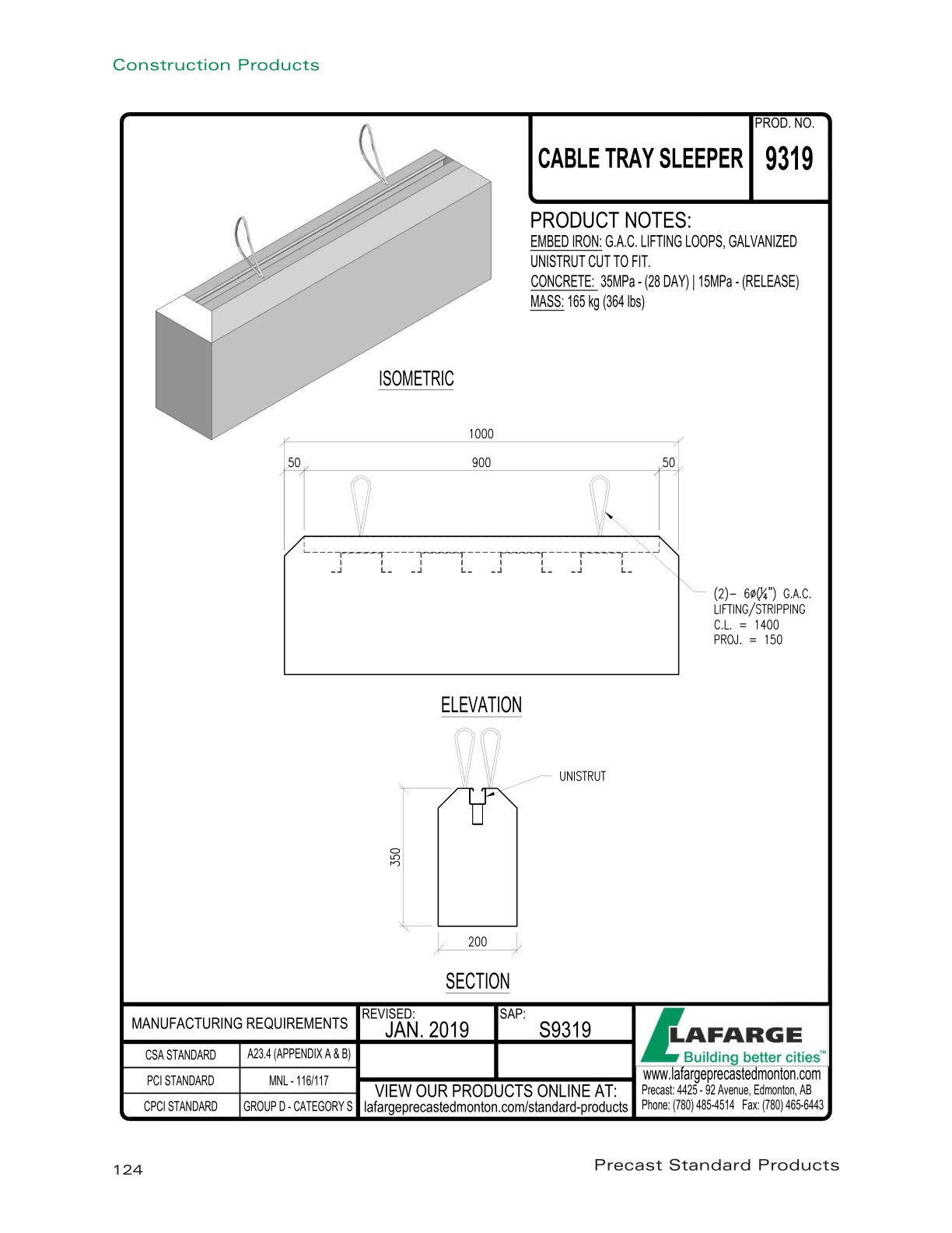 Lafarge Standard Products Alberta Precast 2019