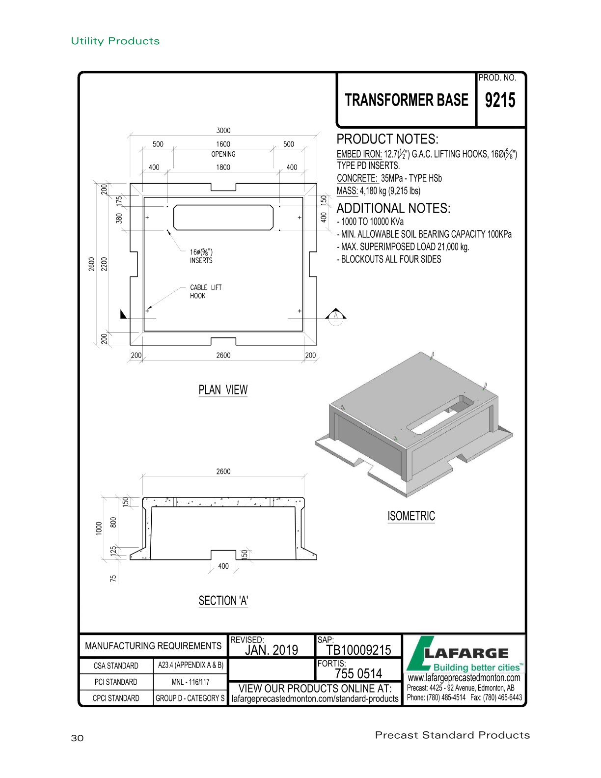 Lafarge Standard Products Alberta Precast 2019