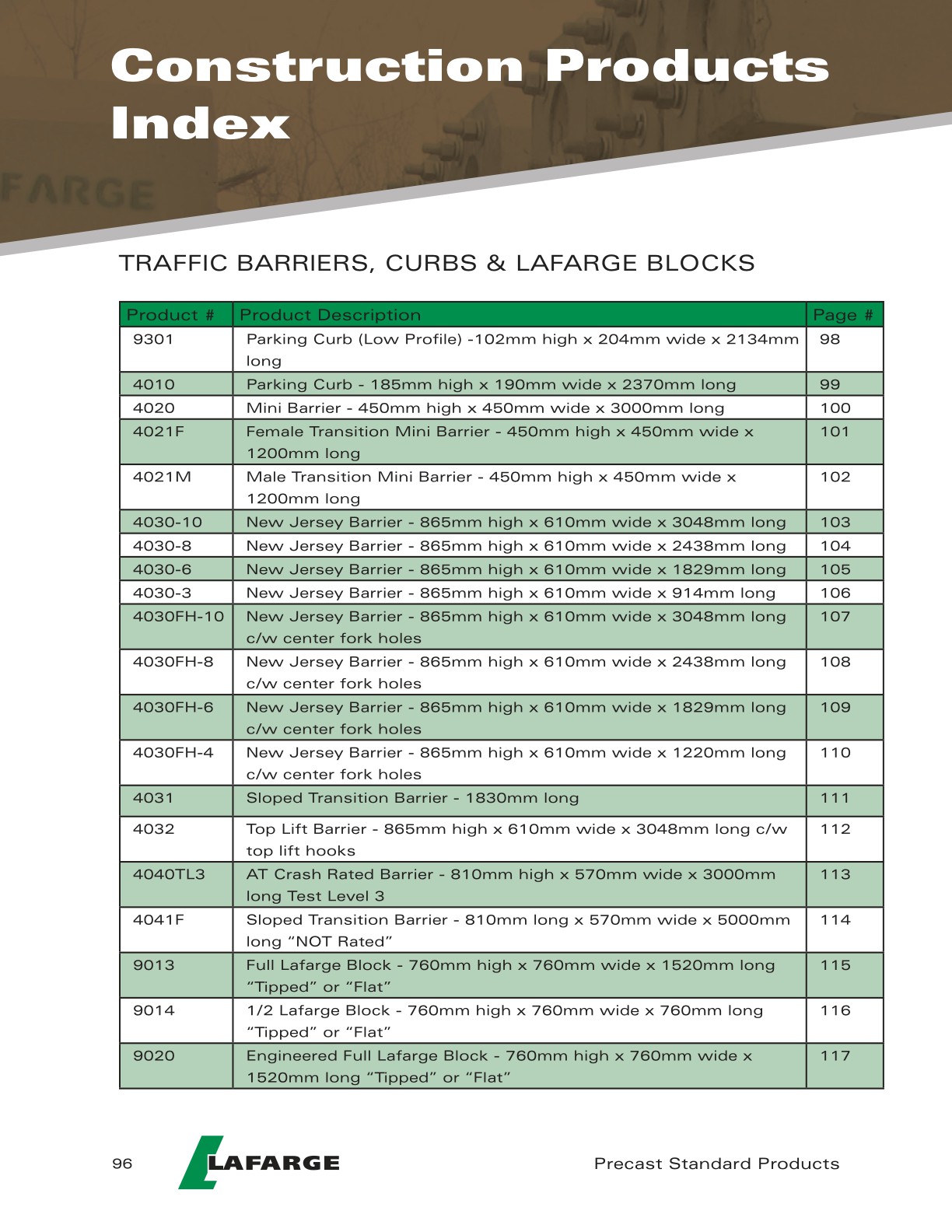 Lafarge Standard Products Alberta Precast 2019