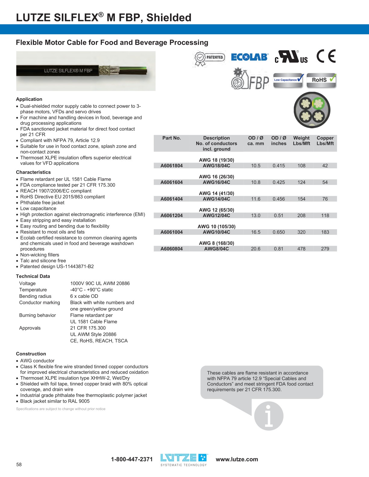 LUTZE Cable Solutions Catalog for Industrial Automation