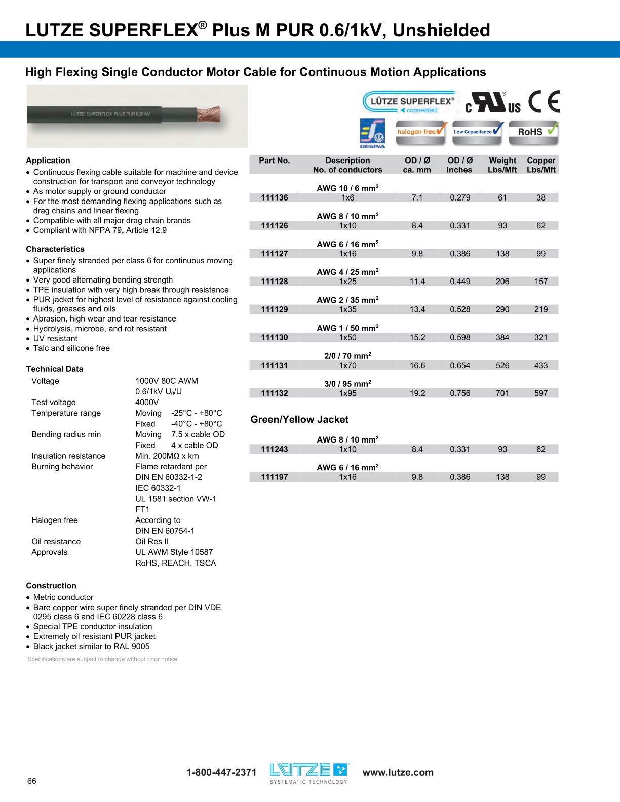 LUTZE Cable Solutions Catalog for Industrial Automation