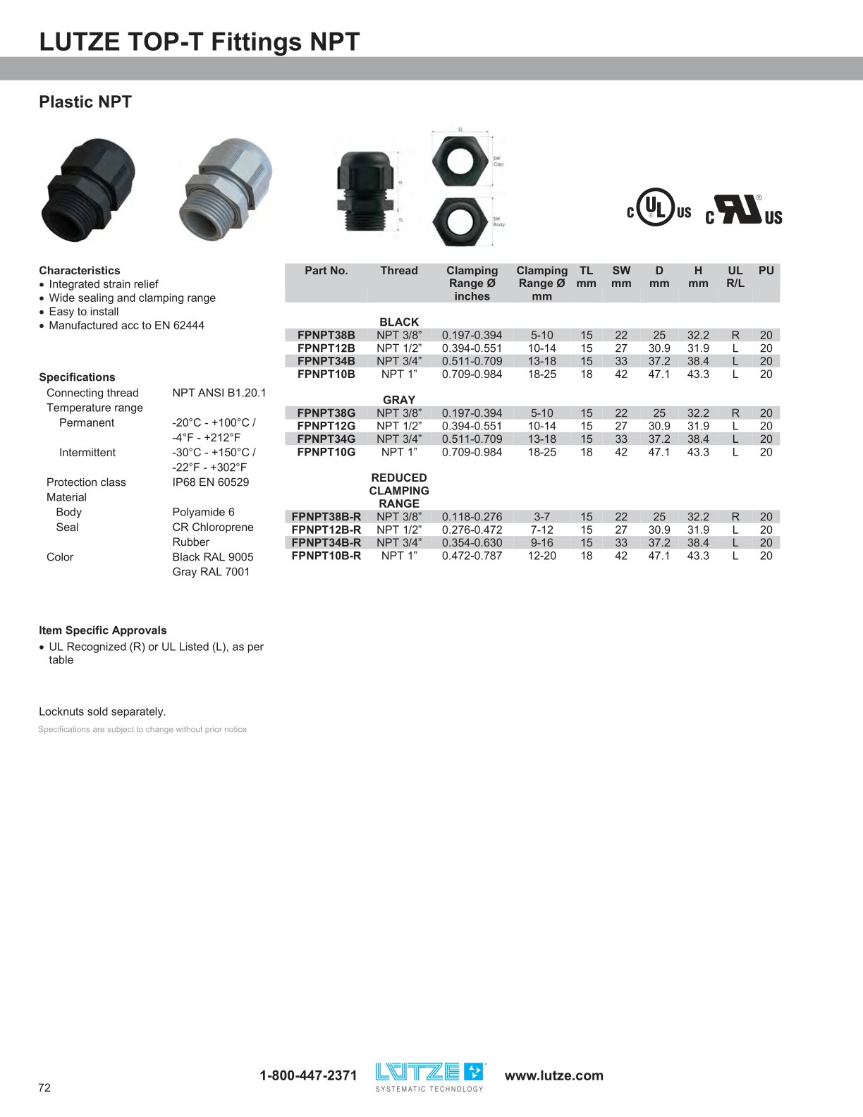 LUTZE Cable Solutions Catalog for Industrial Automation