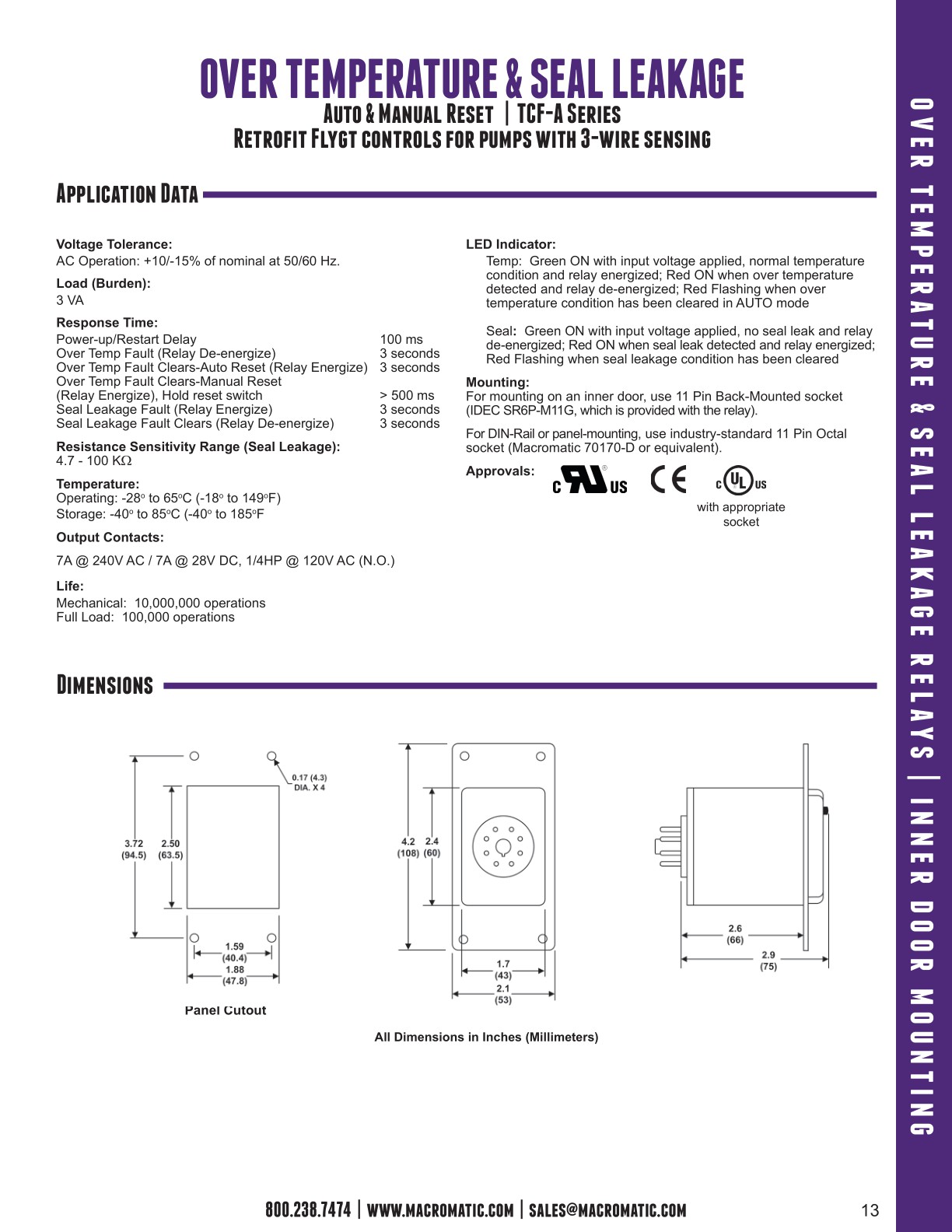 Seal Leakage & Over Temperature Relays