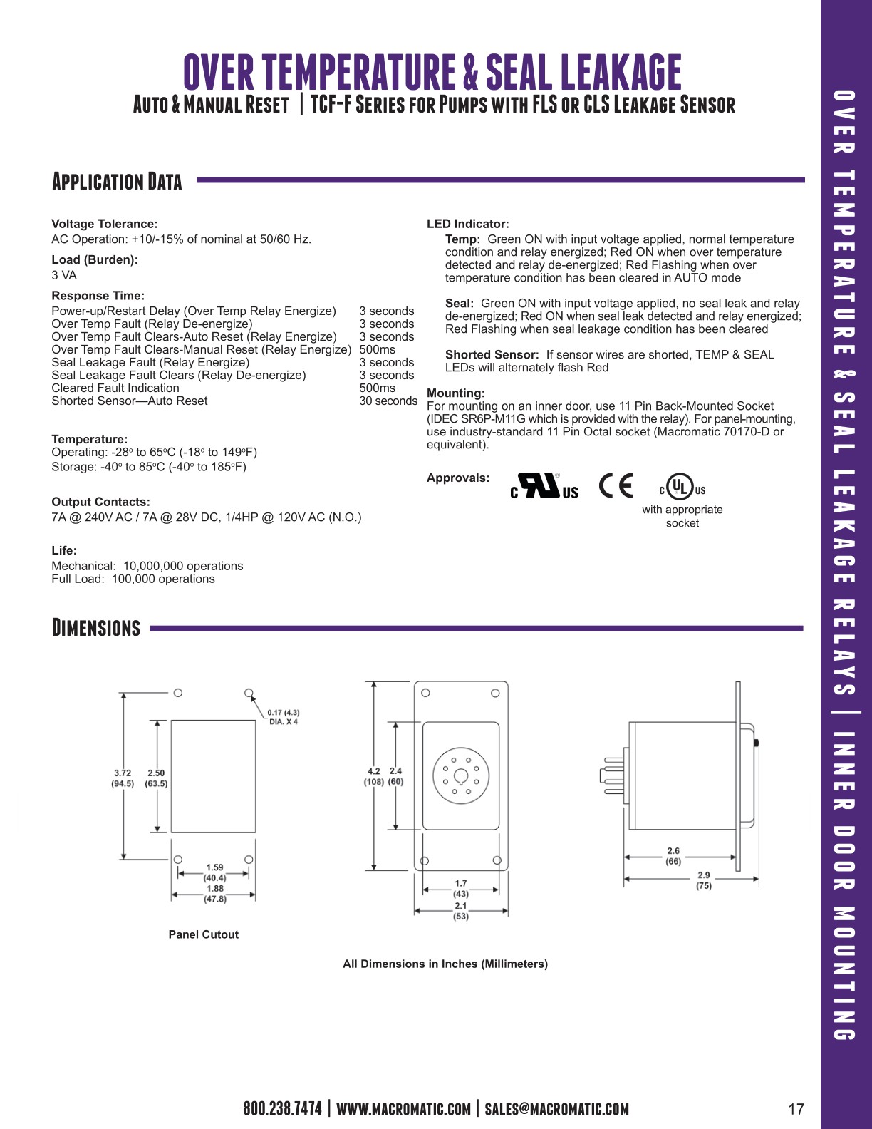 Seal Leakage & Over Temperature Relays