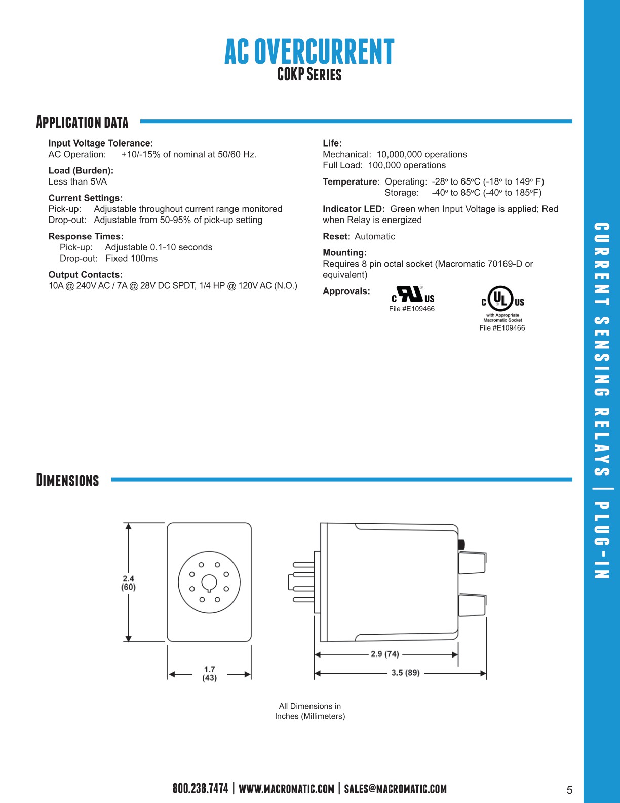 Current Sensing Relays