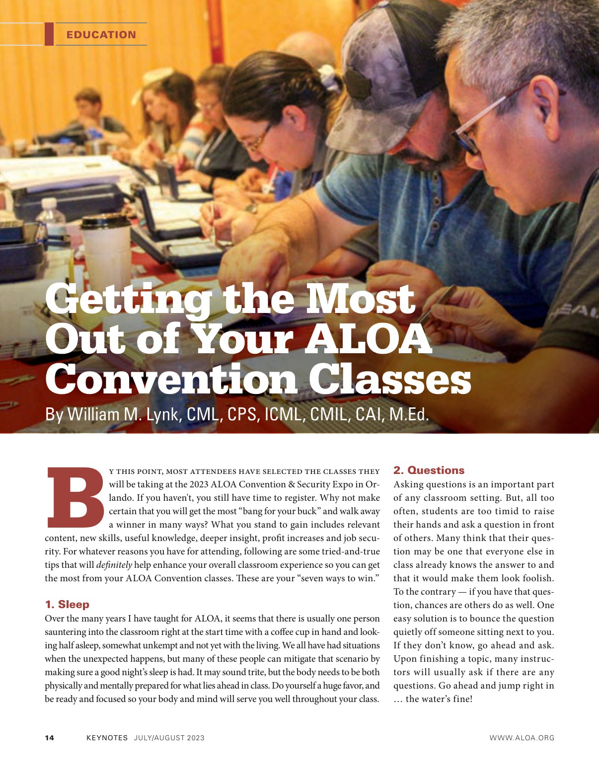 Keynotes July/August 2023