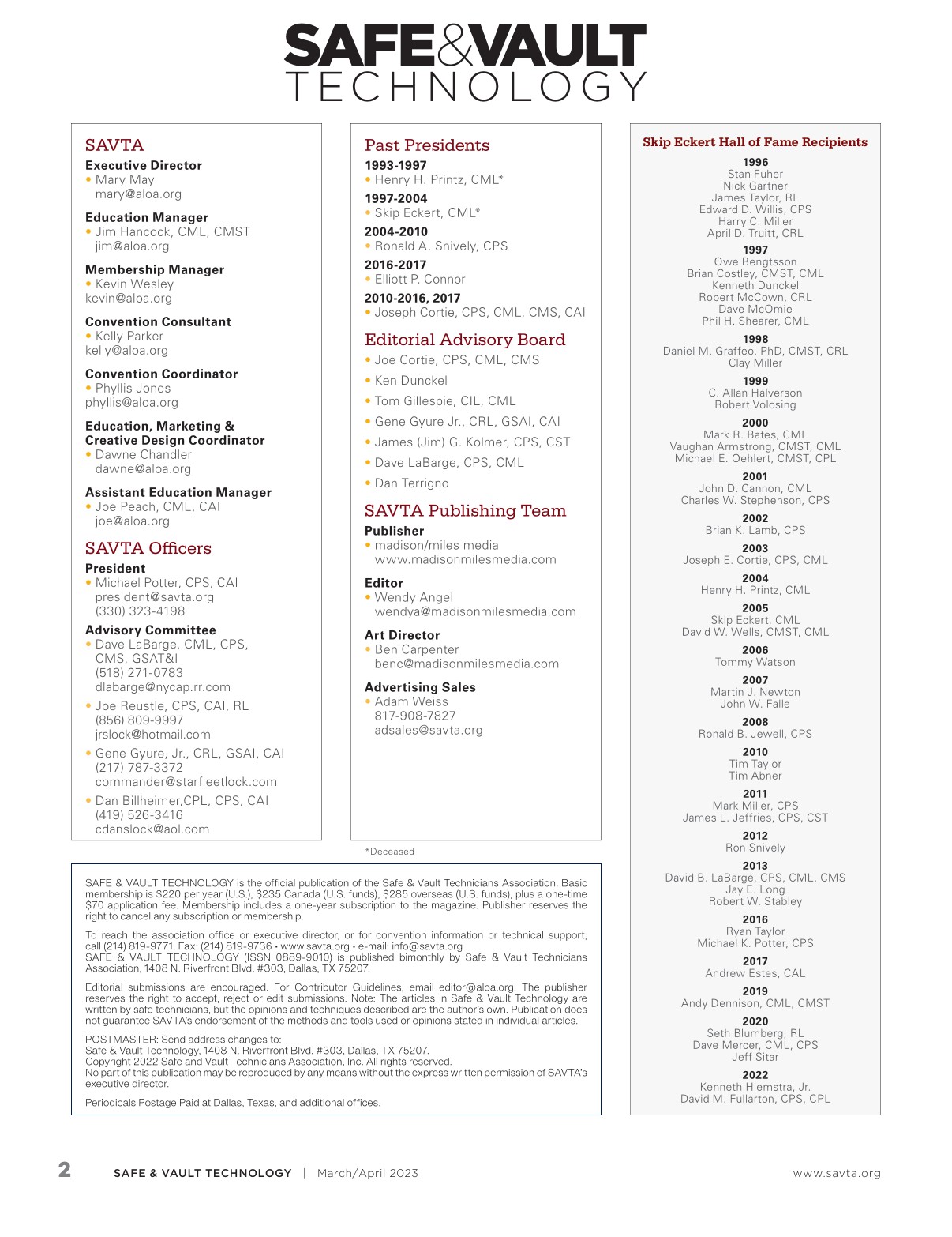 Safe & Vault Technology March/April 2023