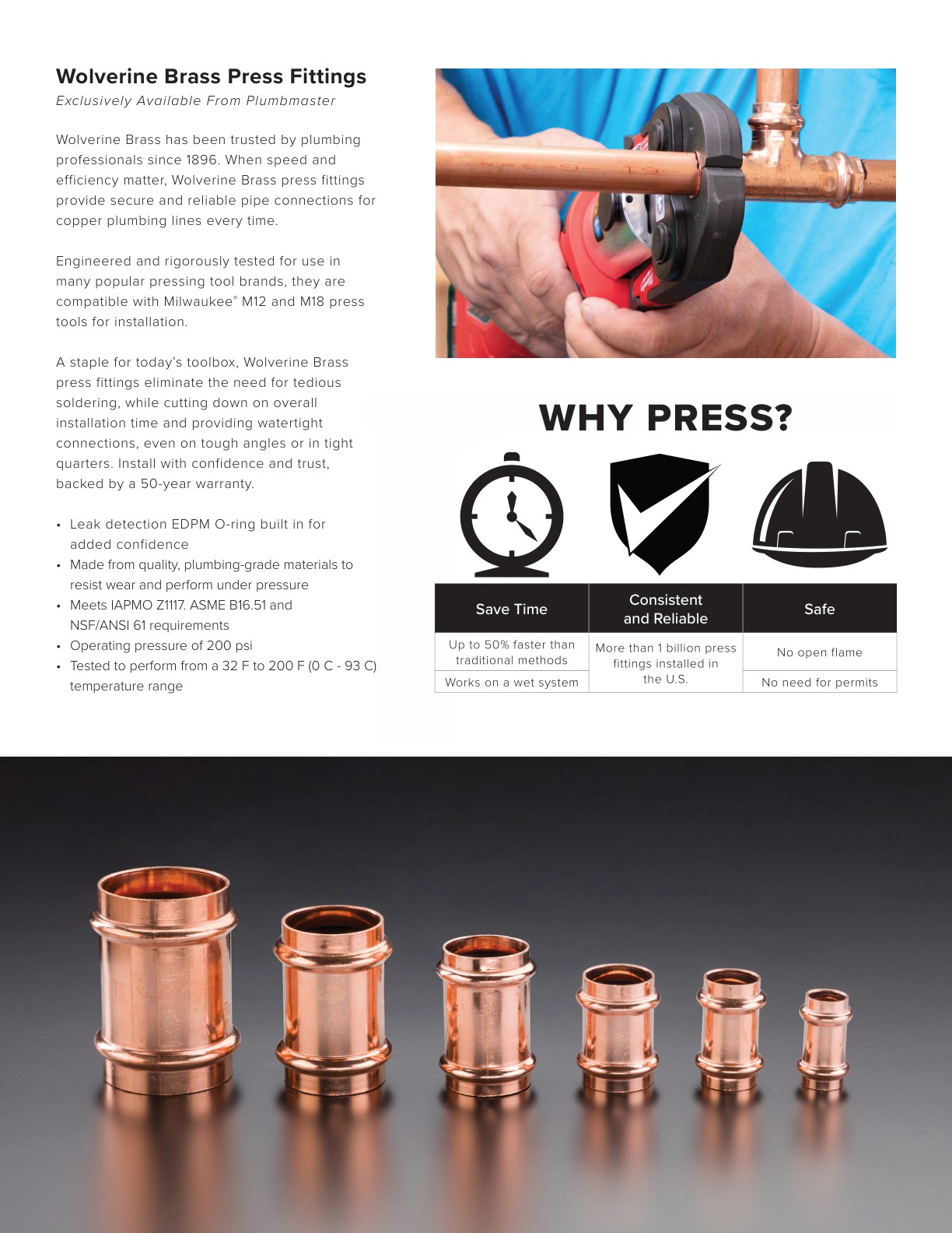 Wolverine Brass Press Fittings Brochure