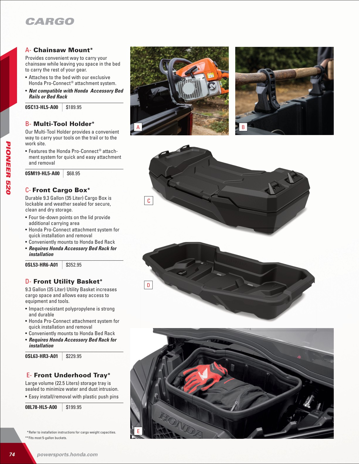 2024-25 Honda SxS+ATV Accessories Catalog