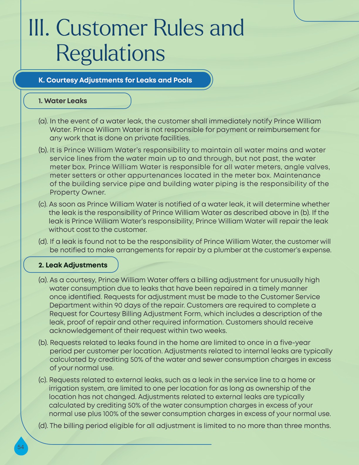 Customer Handbook