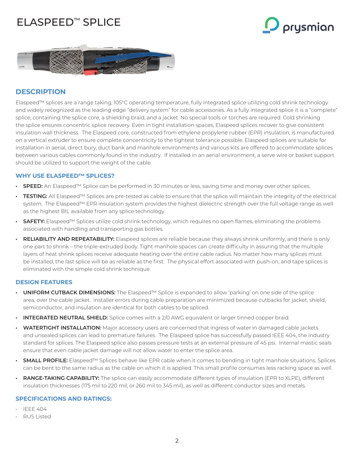 ELASPEED™ Medium Voltage Splice Kits