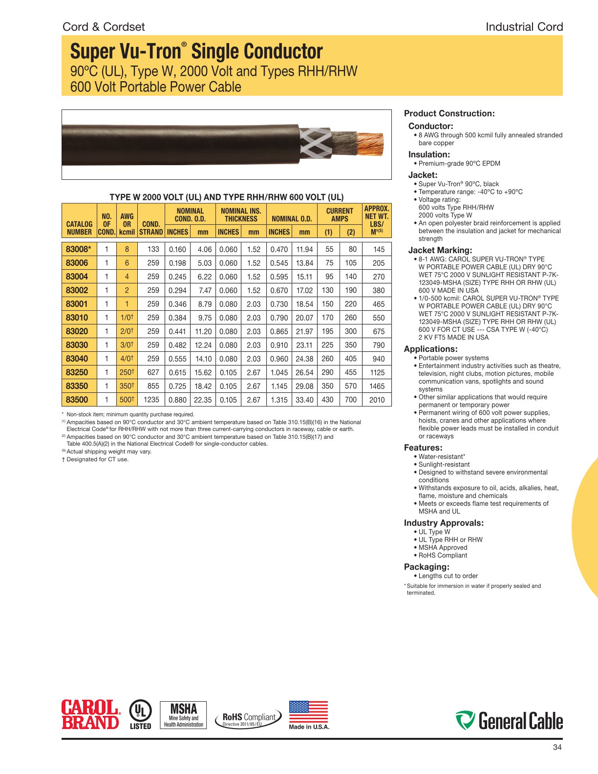 Cord & Cordset Products