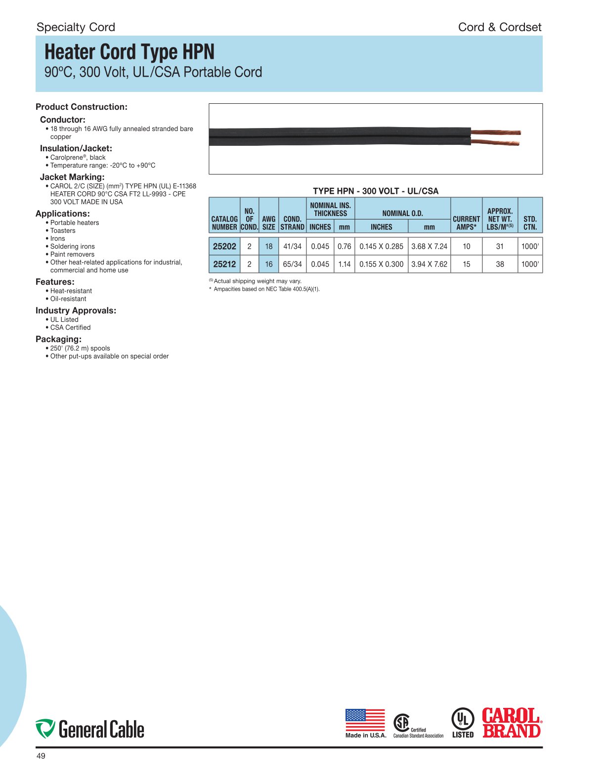 Cord & Cordset Products