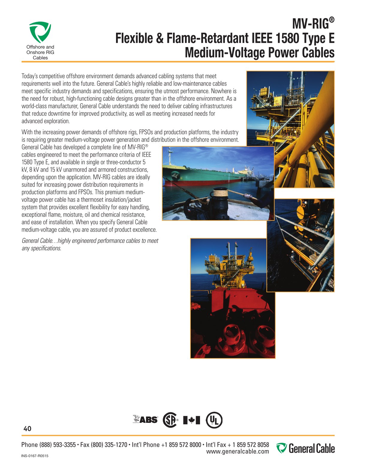 Offshore & Onshore RIG Cable