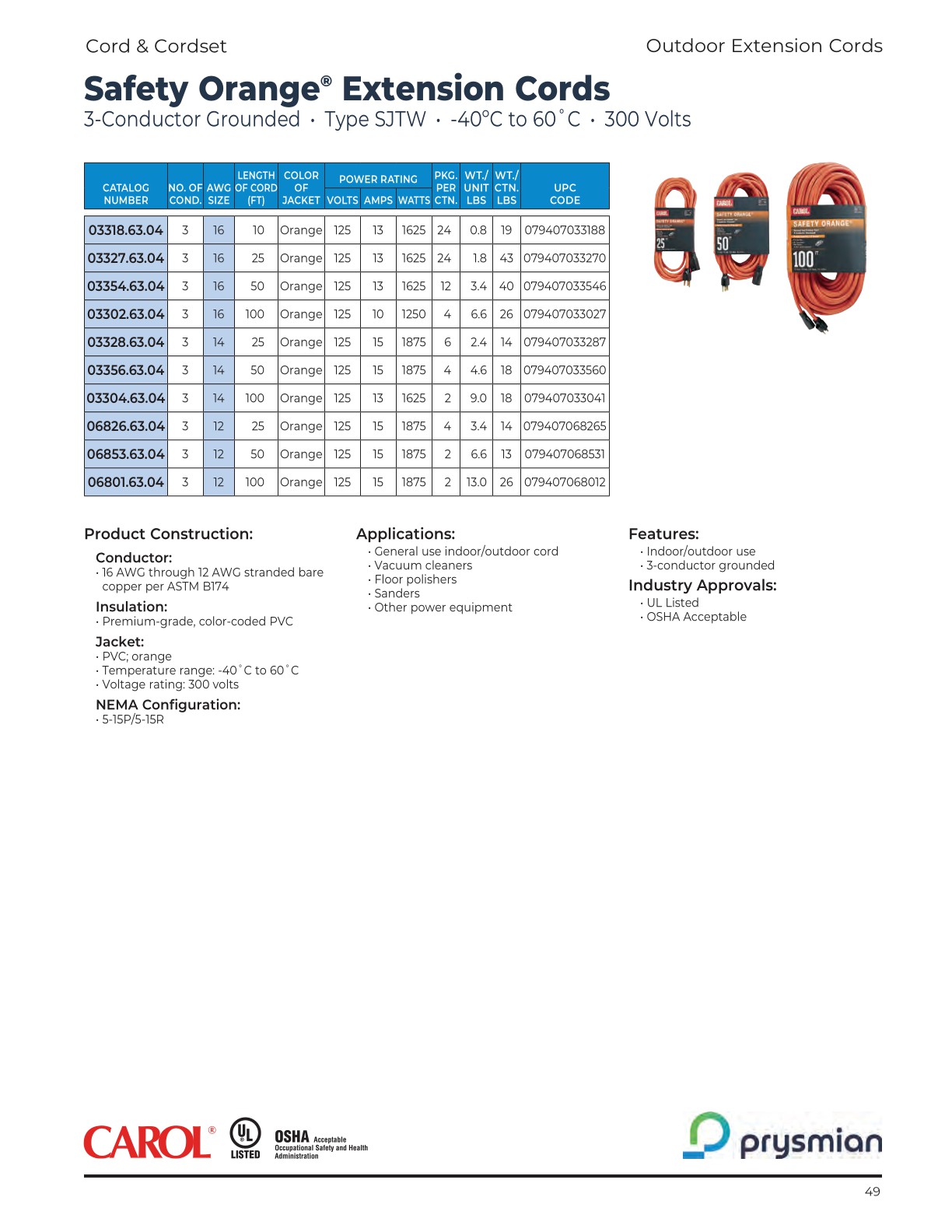 Cord & Cordset Products