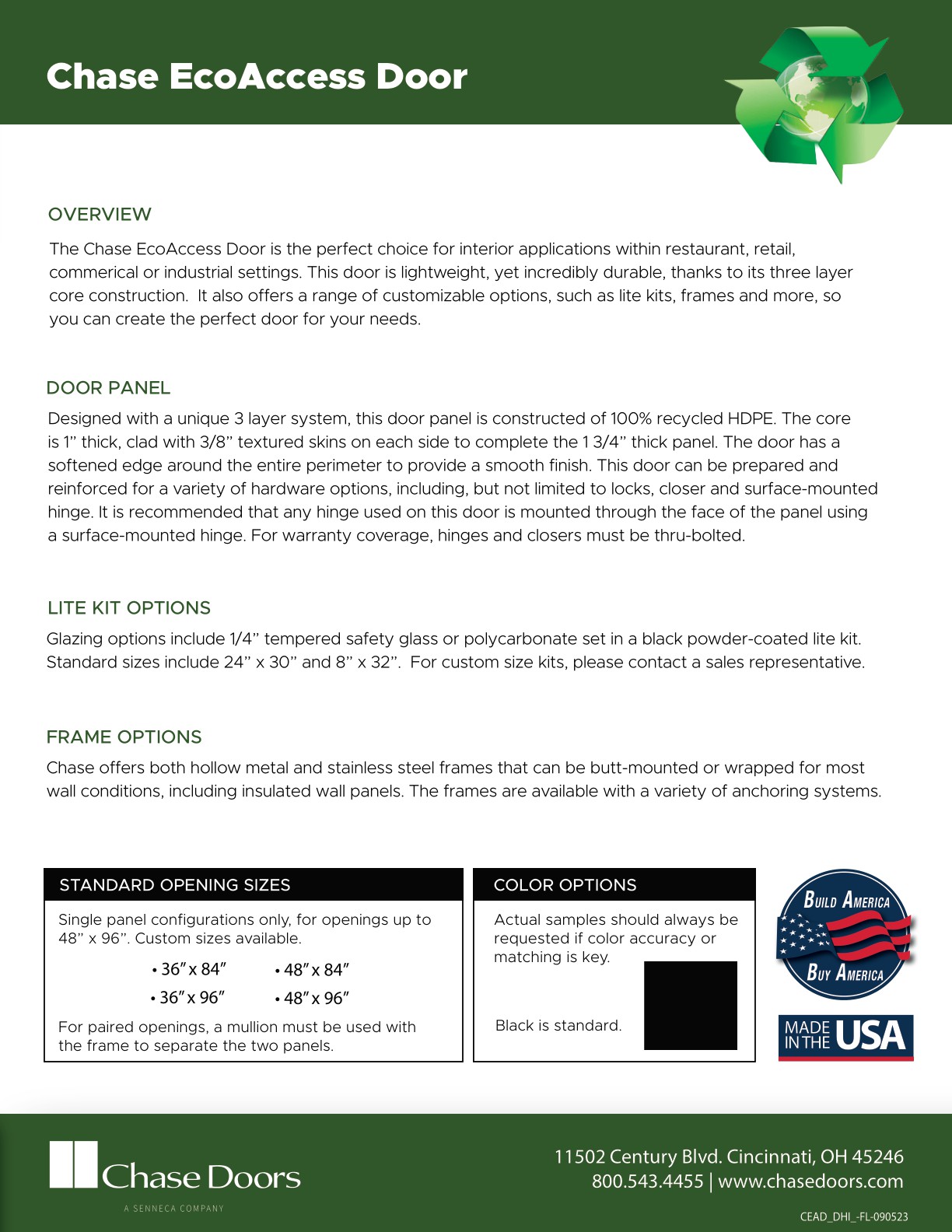 EcoAccess Door Sales Flyer _Distributors