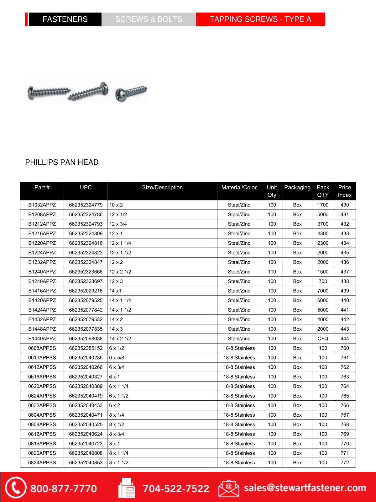 Stewart Fastener Catalog